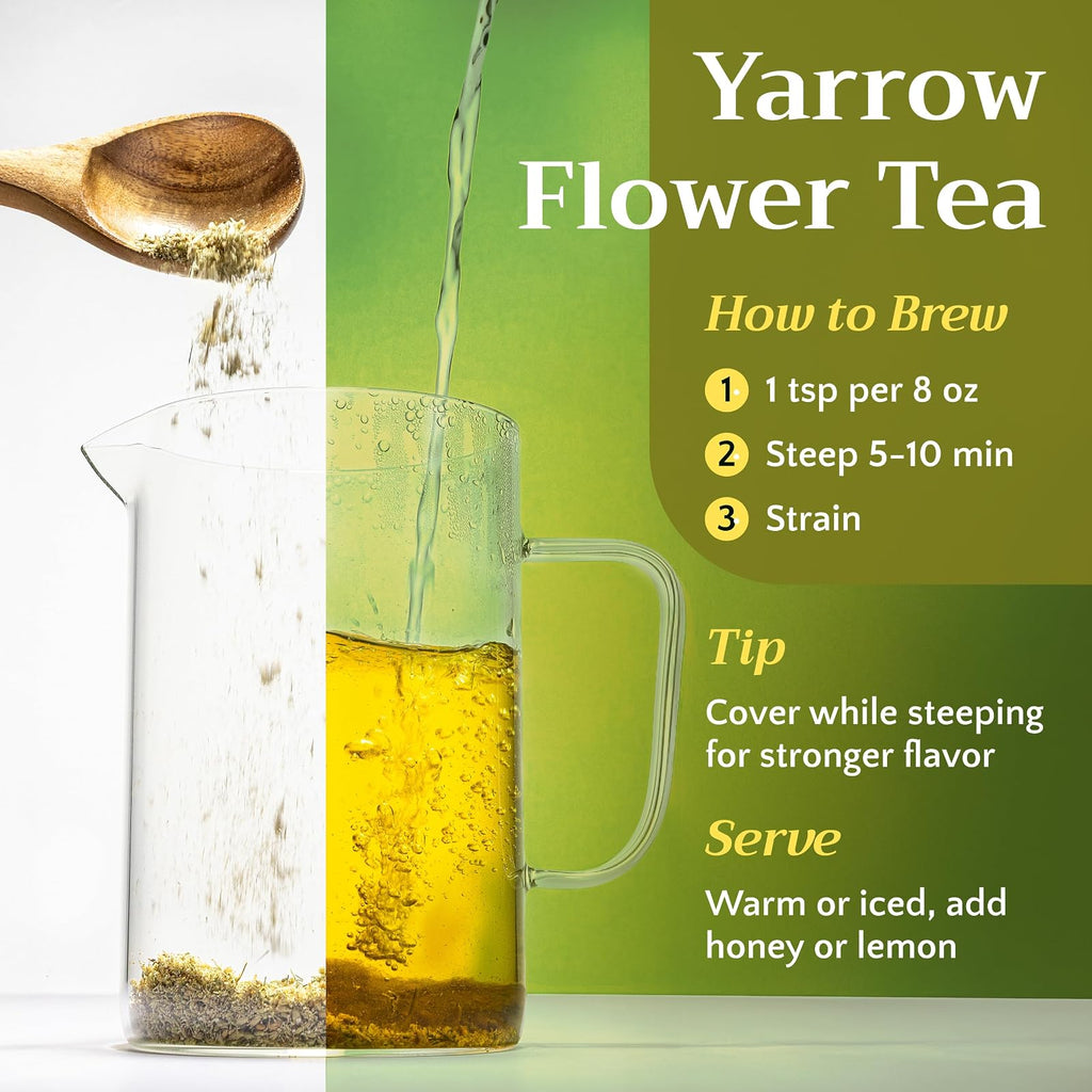 soothing yarrow flower tea blend