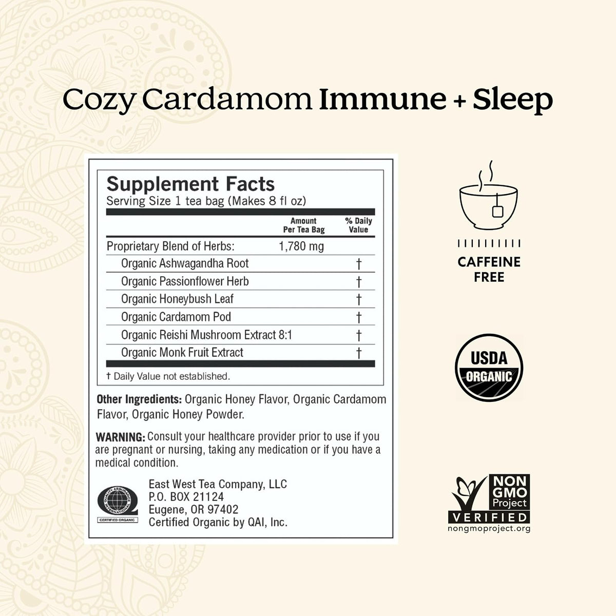 soothing Yogi Cardamom tea blend