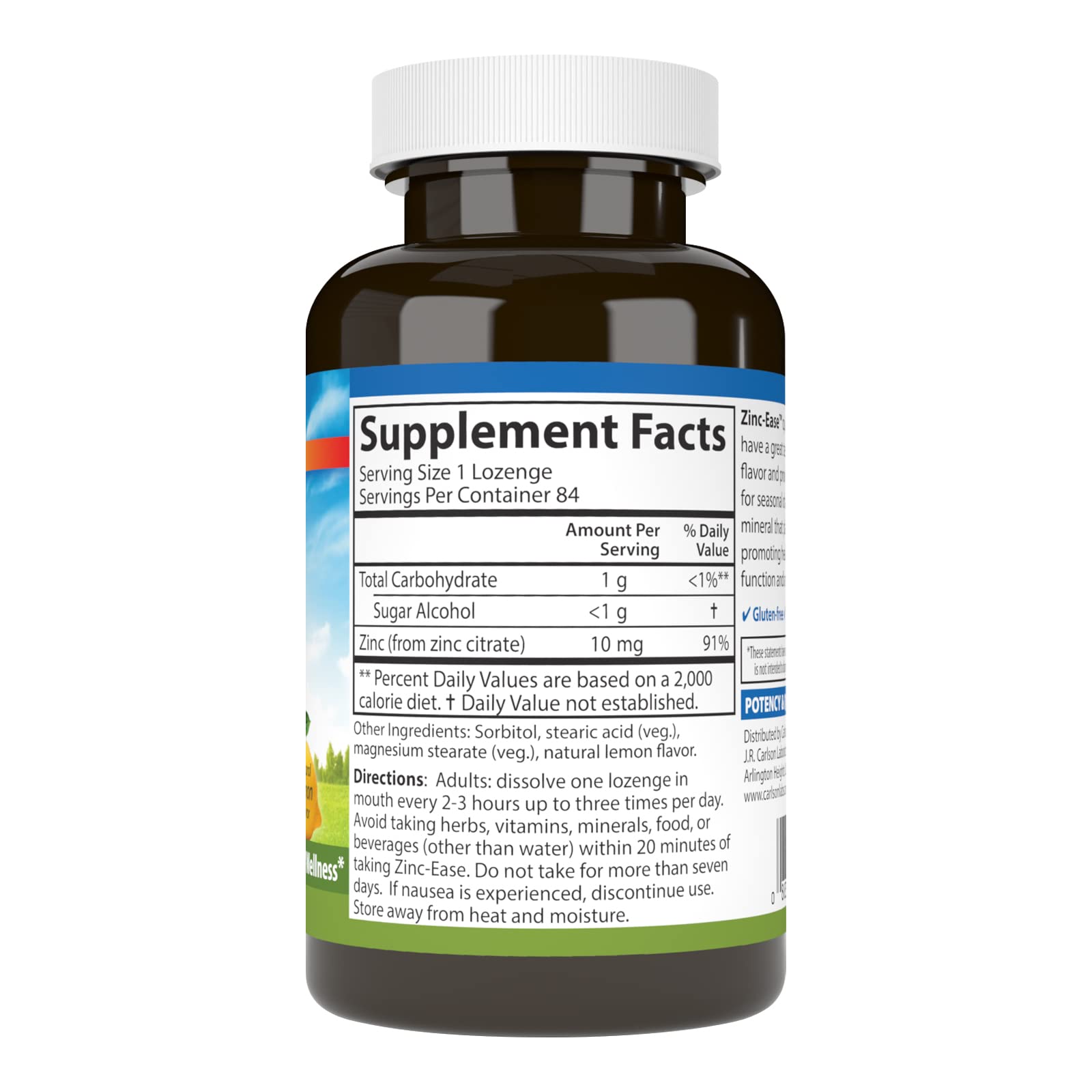 Soothing zinc lozenges for throat relief