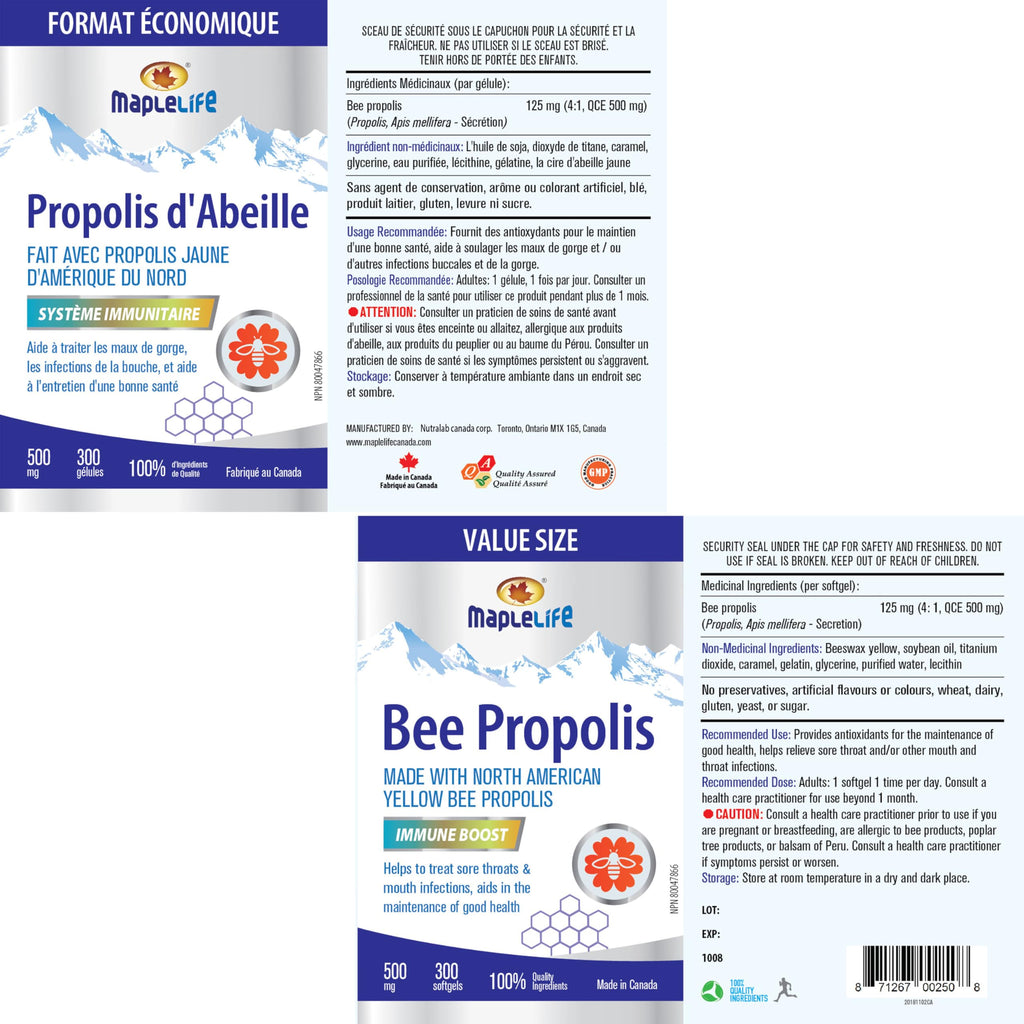 sore throat relief with bee propolis