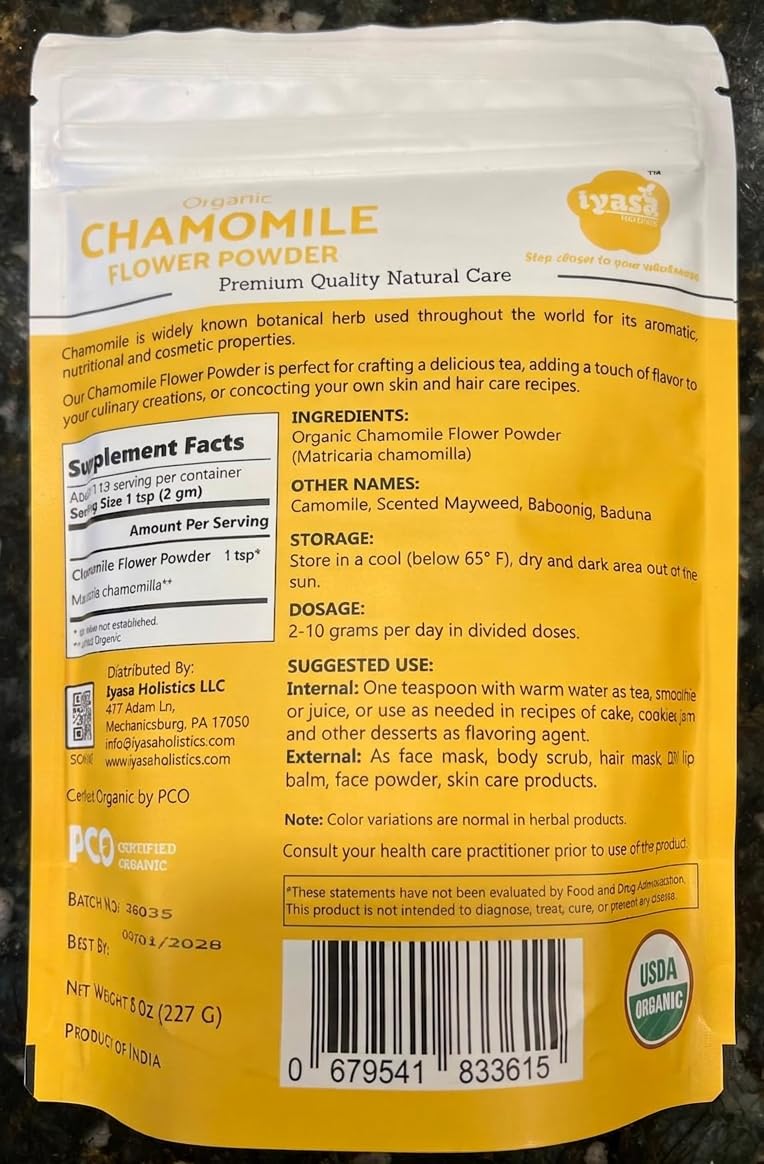 sore throat relief with chamomile