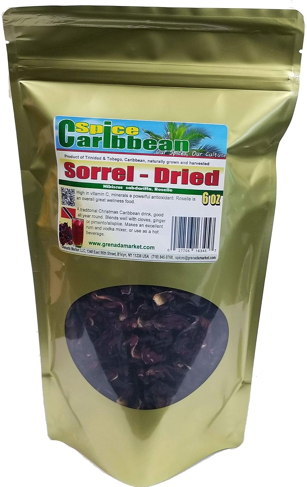 sorrel dried herbal tea pouch