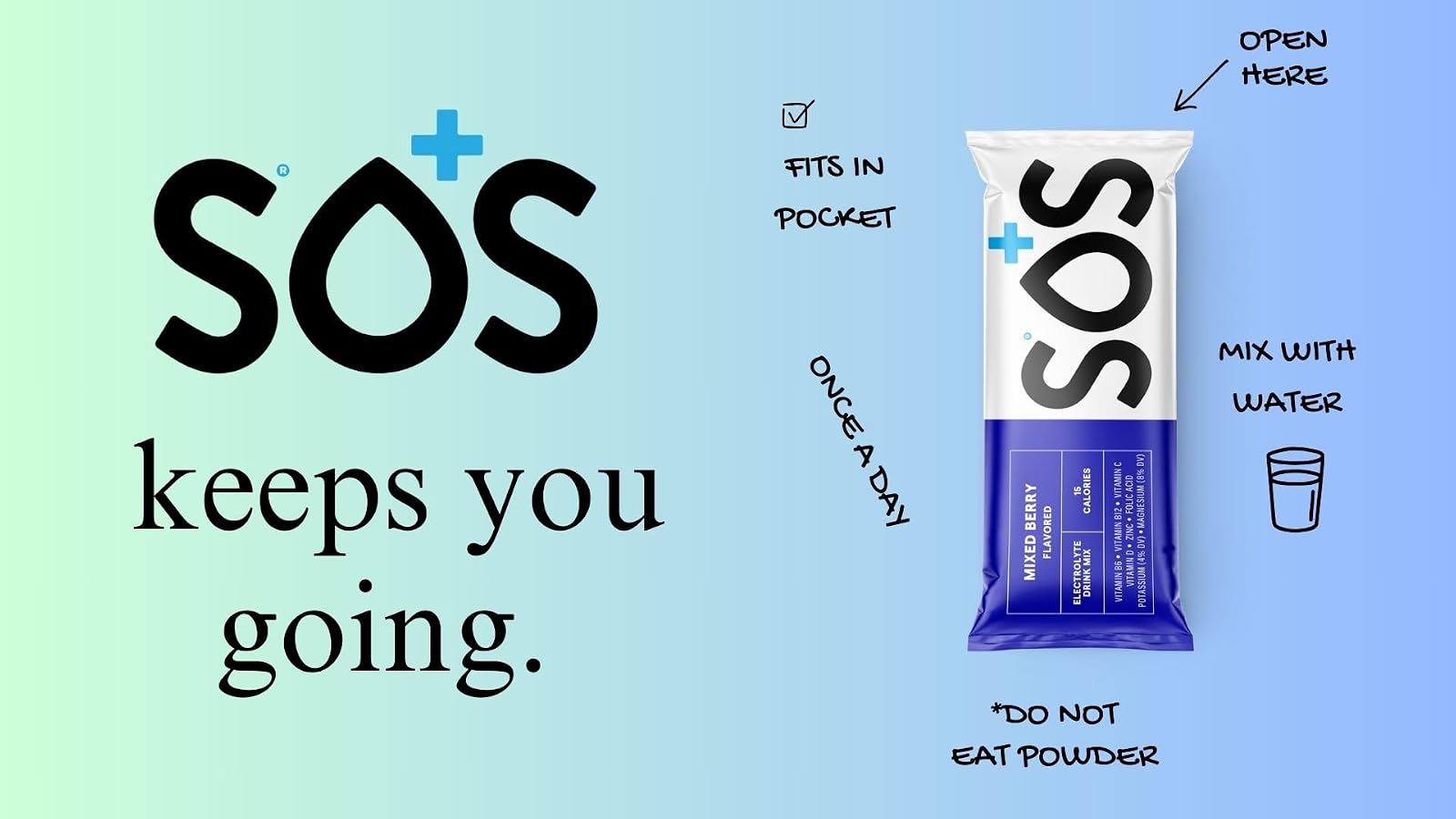 SOS Hydration powder for daily wellness