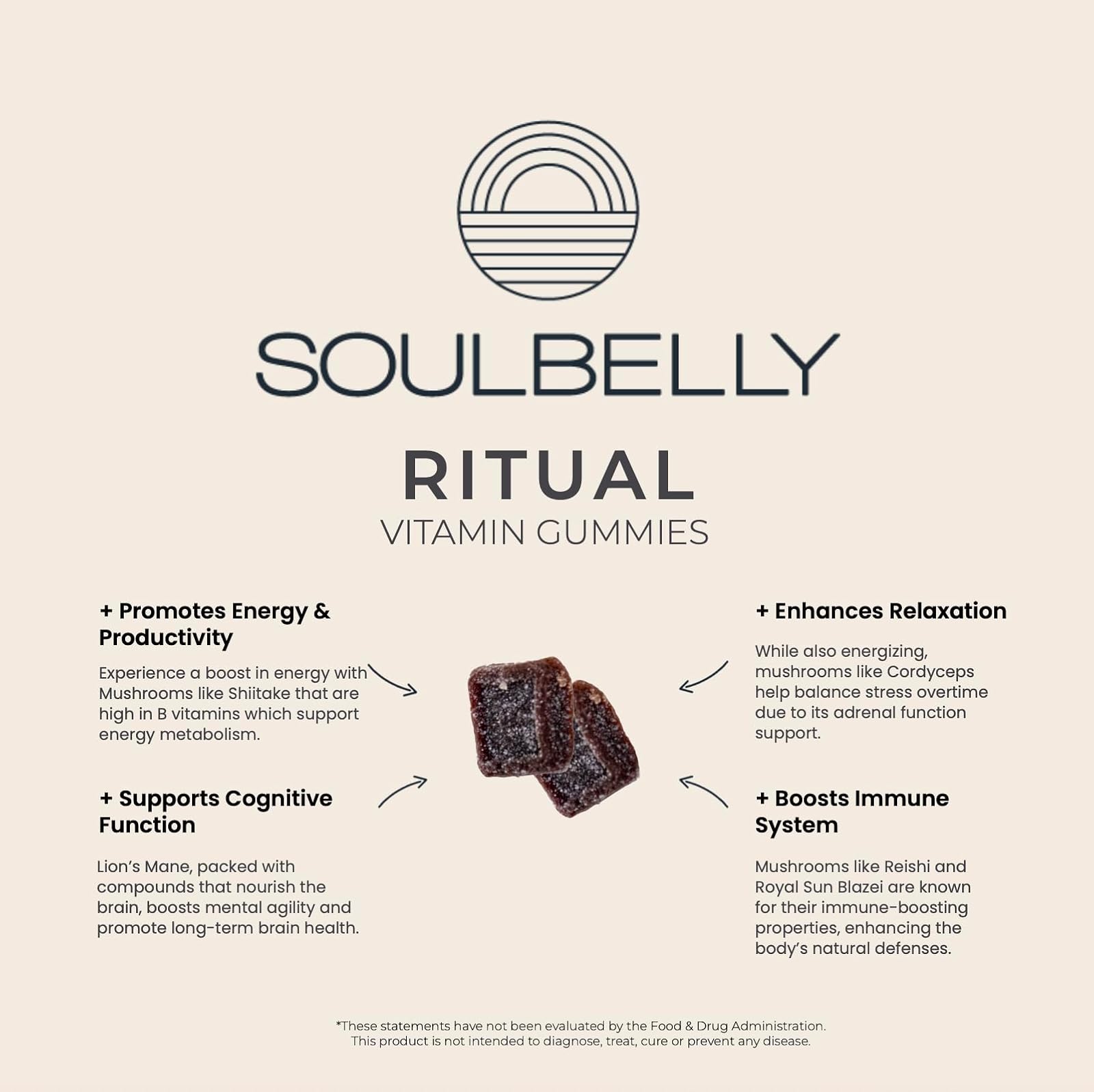 SOULBELLY gummies for stress relief