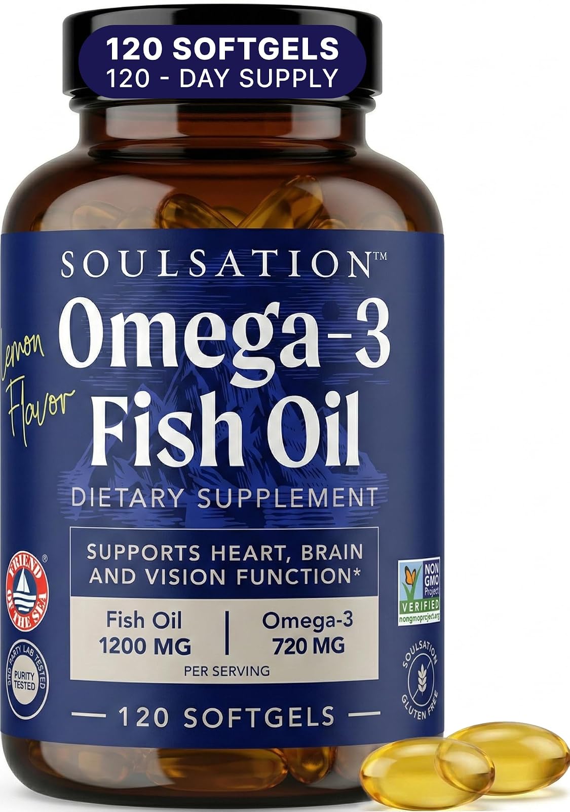 SOULSATION fish oil softgels for heart health