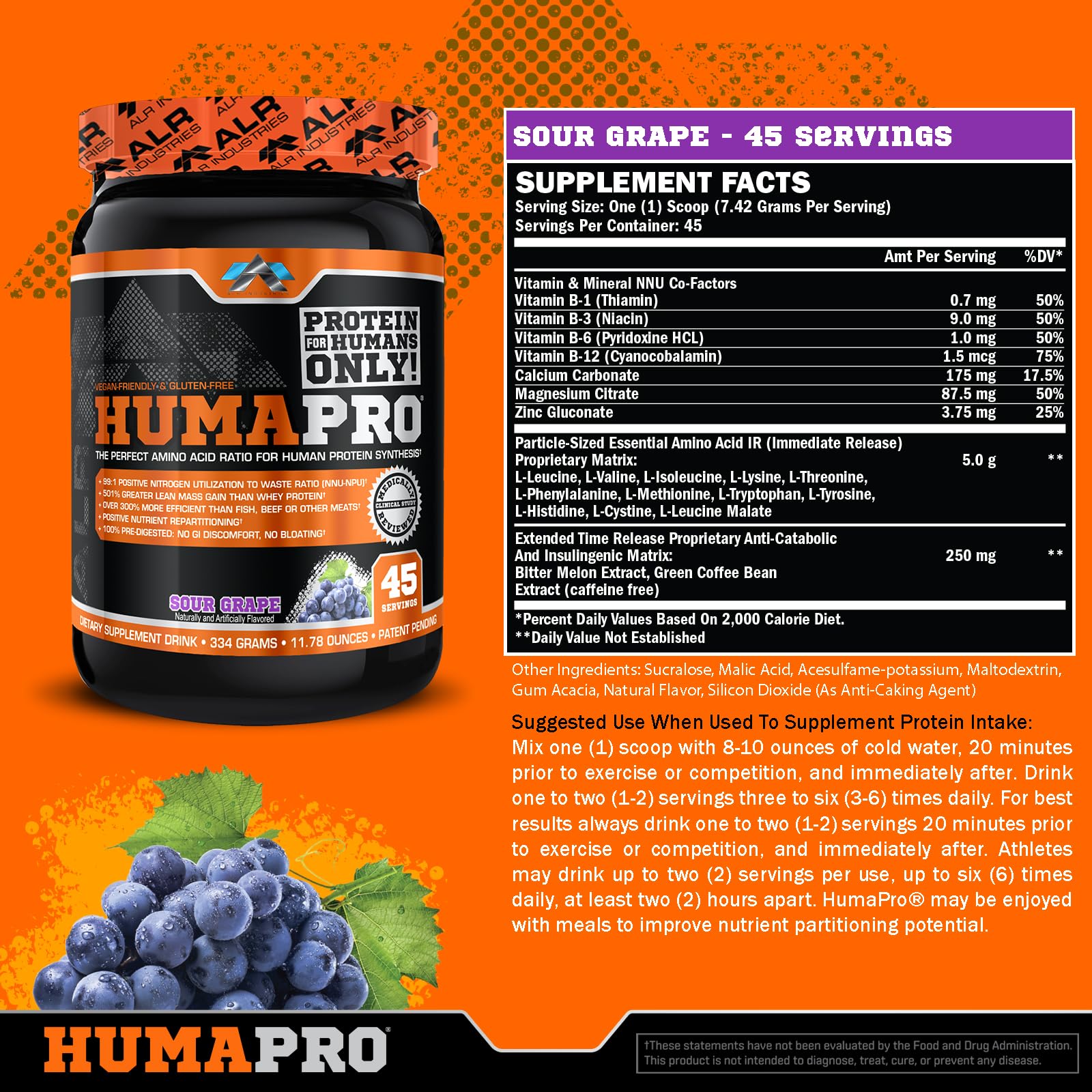 Sour grape EAA supplement benefits