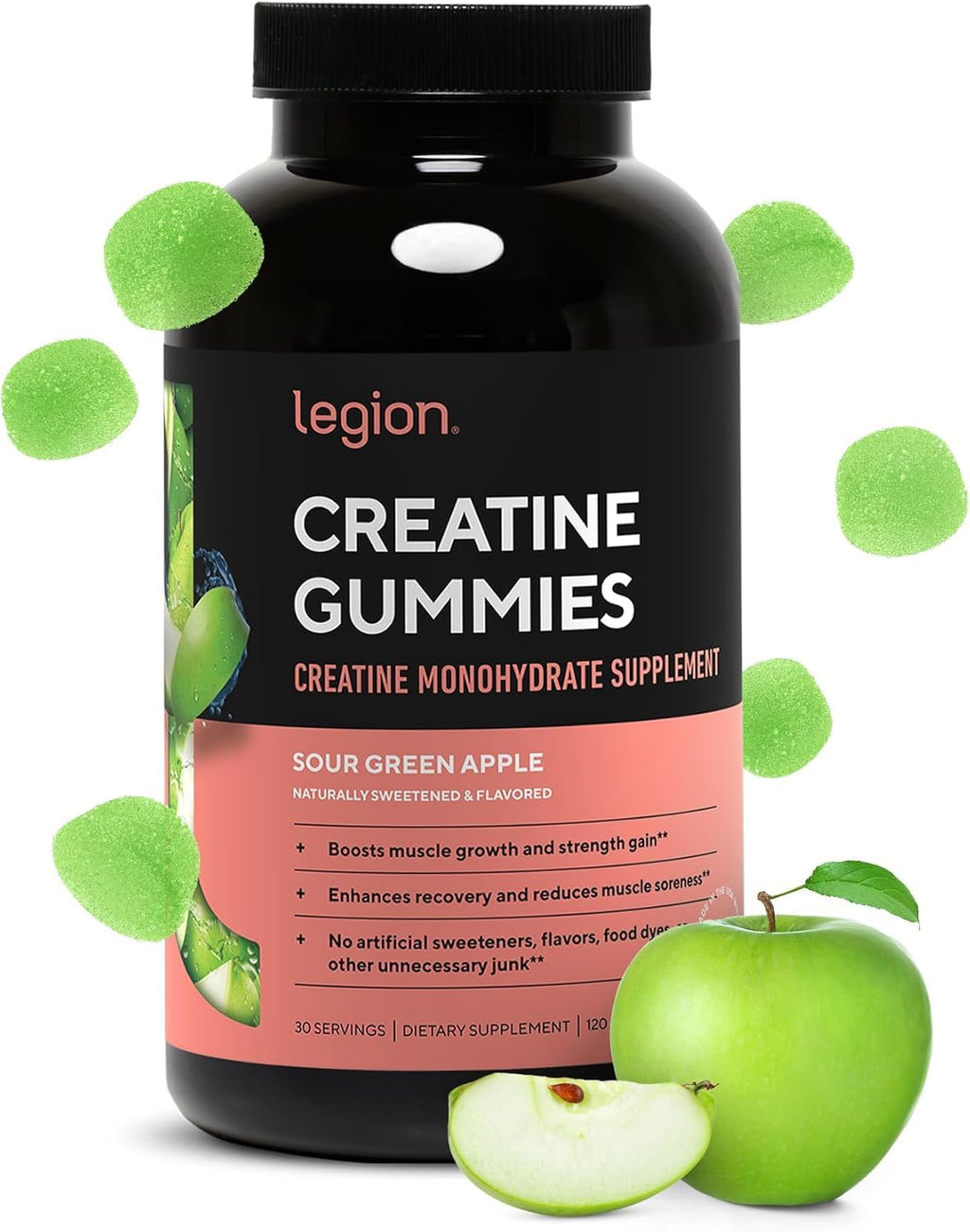 sour green apple creatine gummies