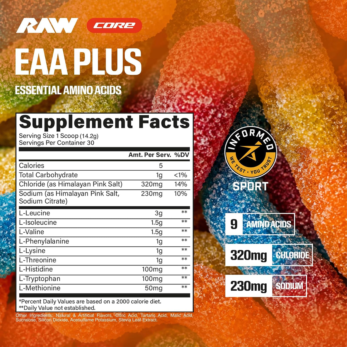 sour gummy amino acids supplement
