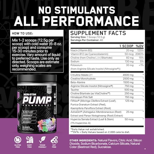 Sour gummy bear flavour pre-workout mix