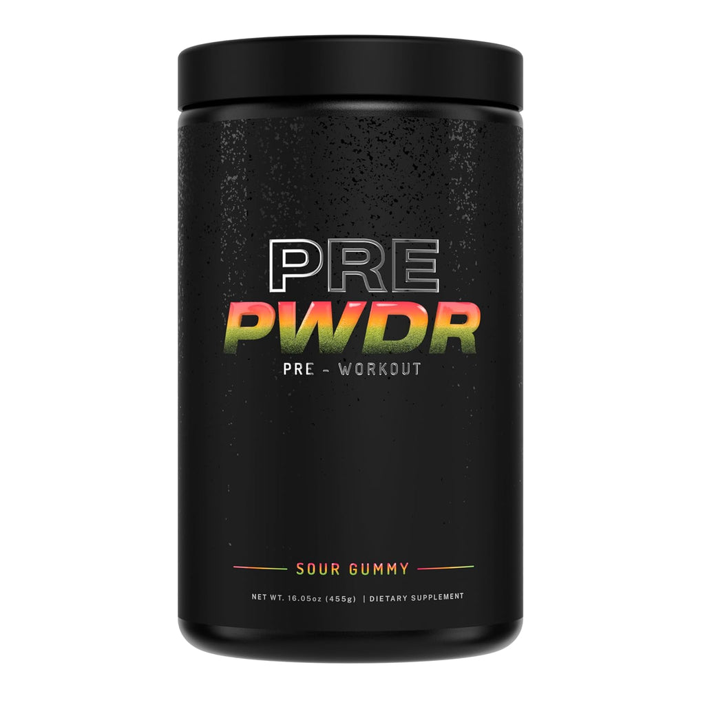 Sour gummy pre-workout powder