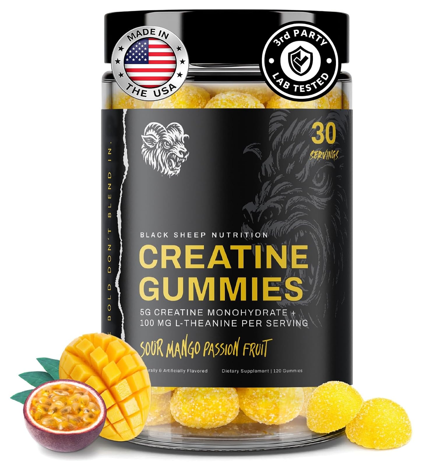 sour mango passionfruit creatine gummies