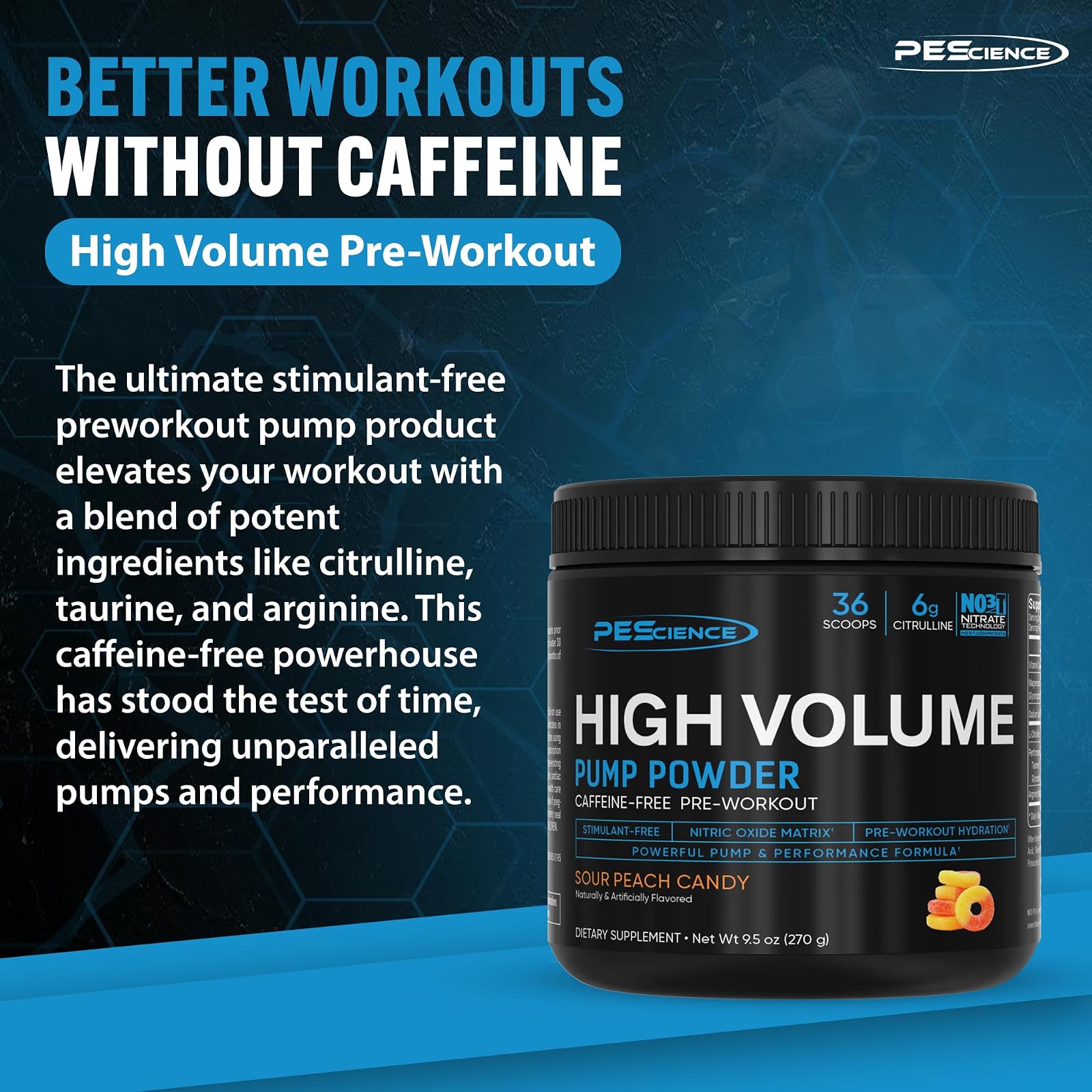 Sour Peach Candy pre-workout boost