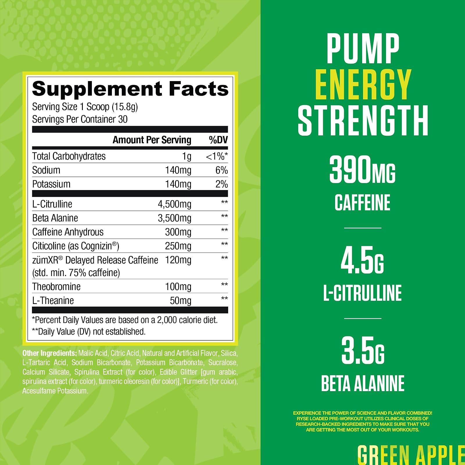 Sour Punch Green Apple pre-workout flavour