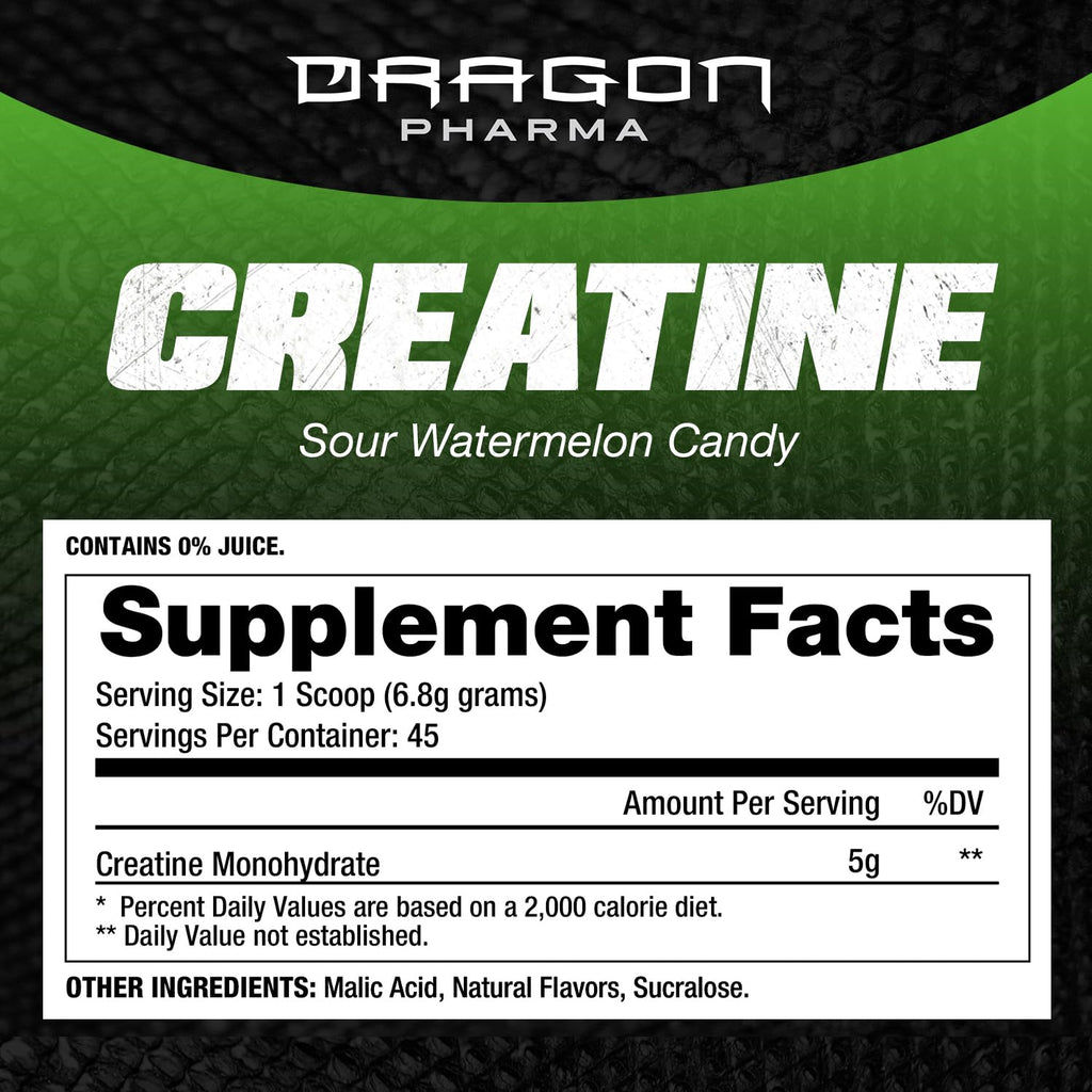 Sour watermelon flavoured creatine powder