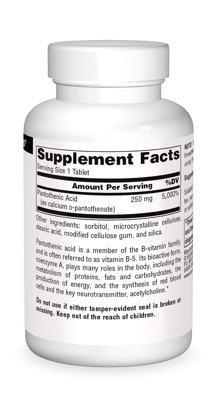 Source Naturals 250 mg tablets