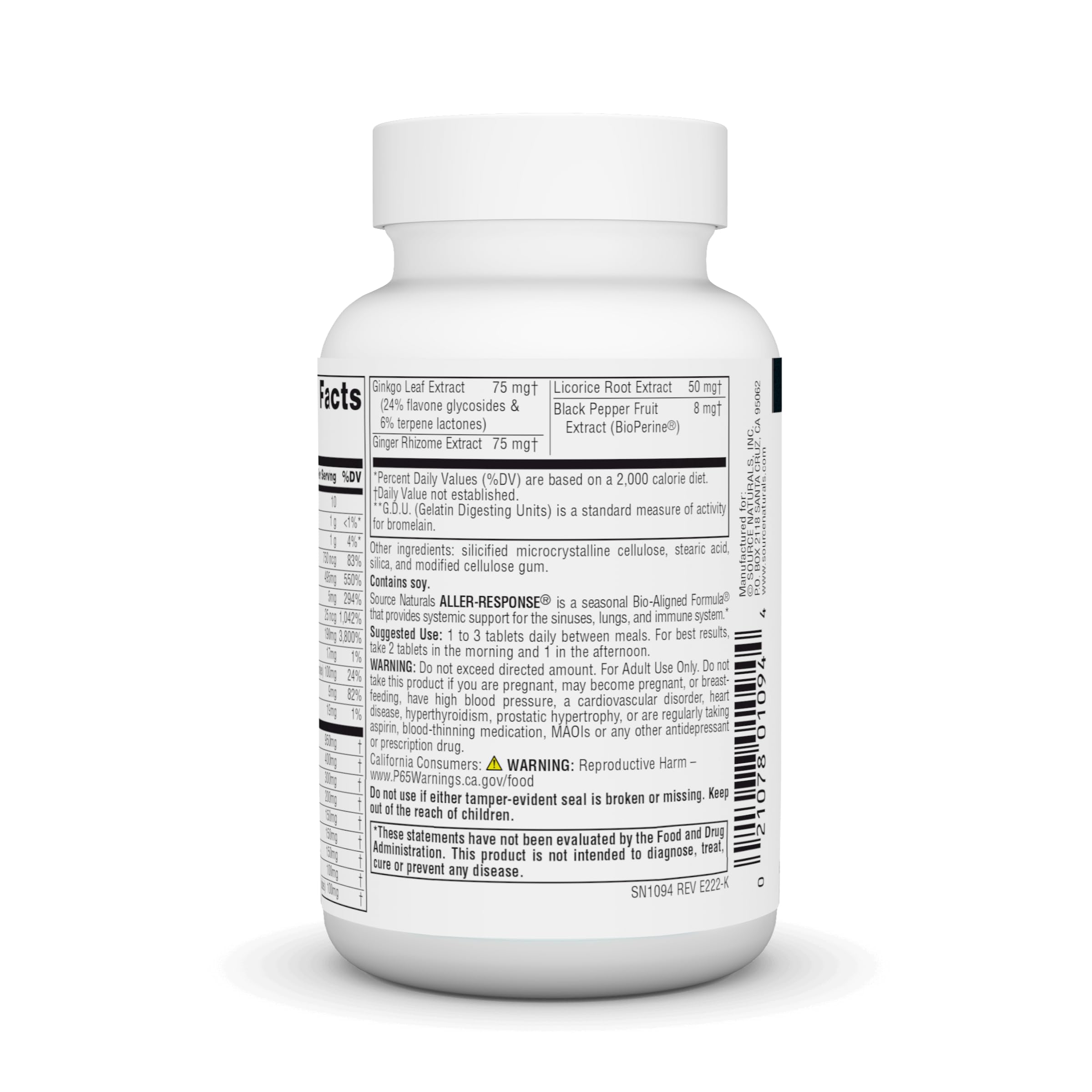 Source Naturals Aller health supplements