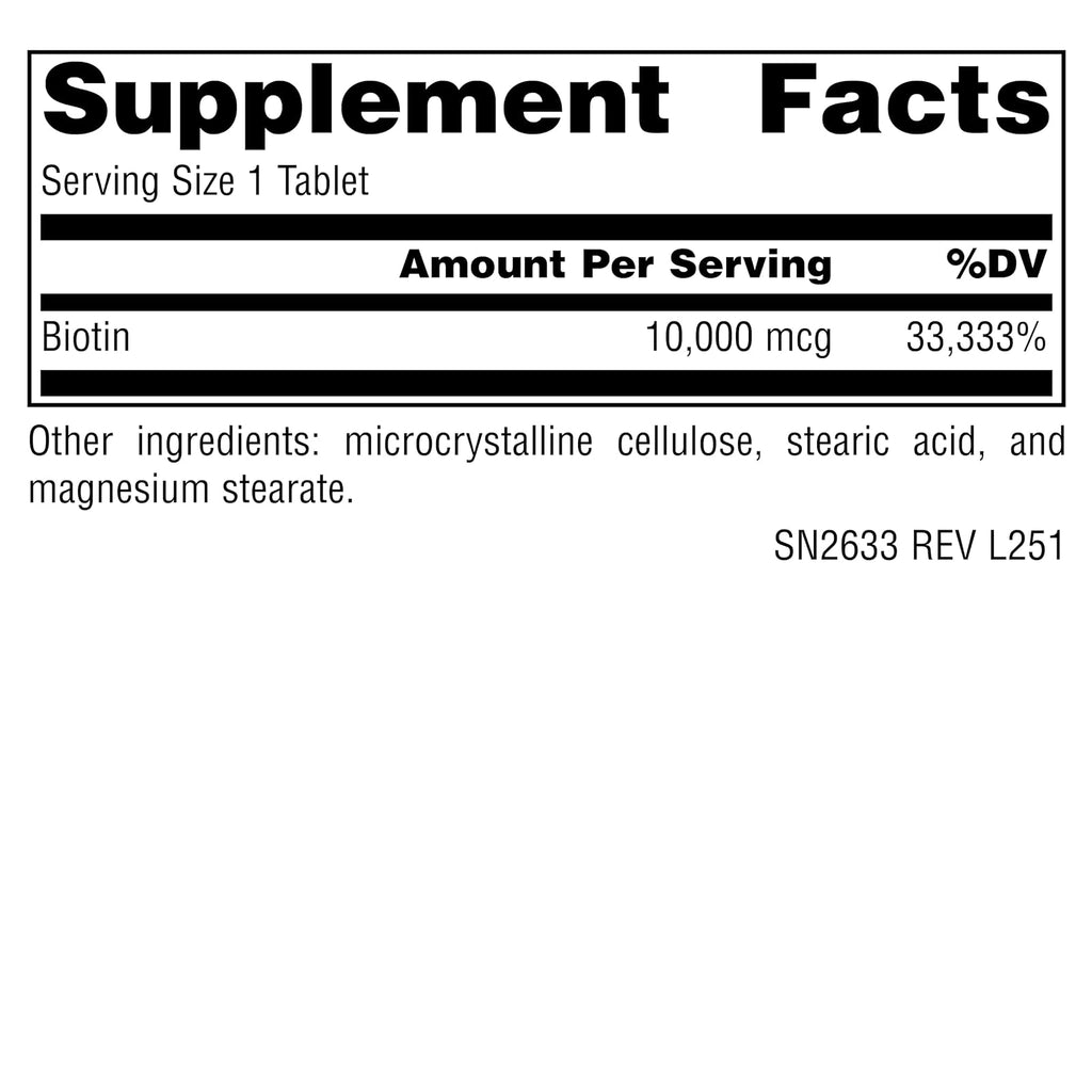Source Naturals biotin tablets for nails