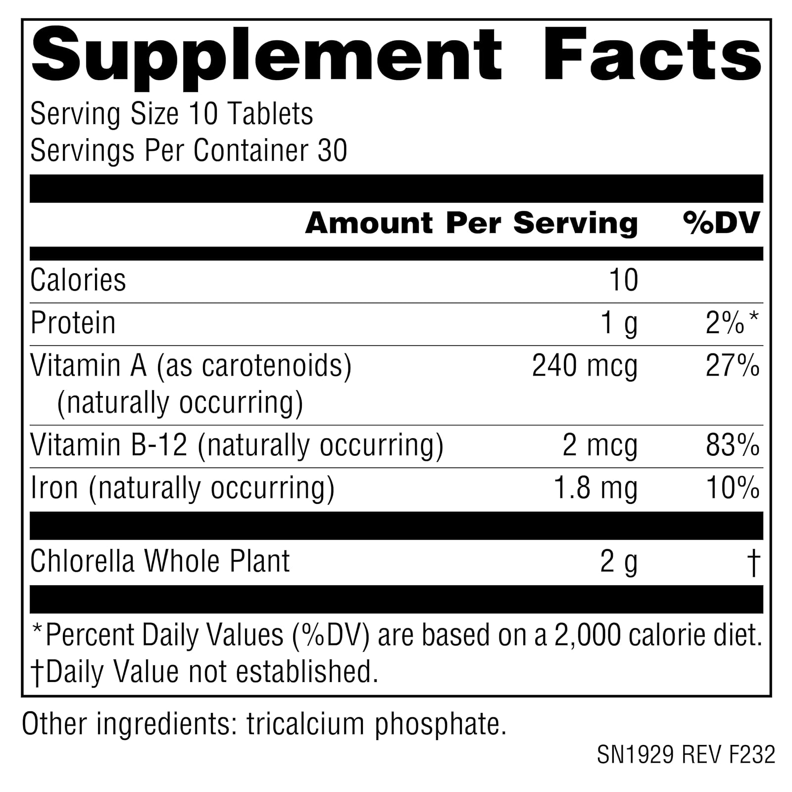 Source Naturals chlorella tablets