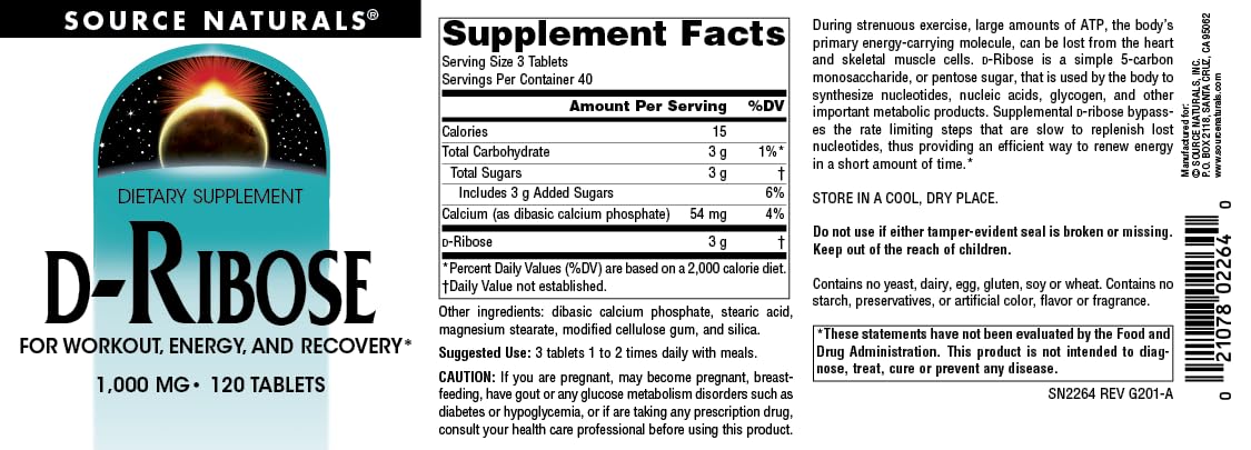 Source Naturals D-Ribose supports recovery