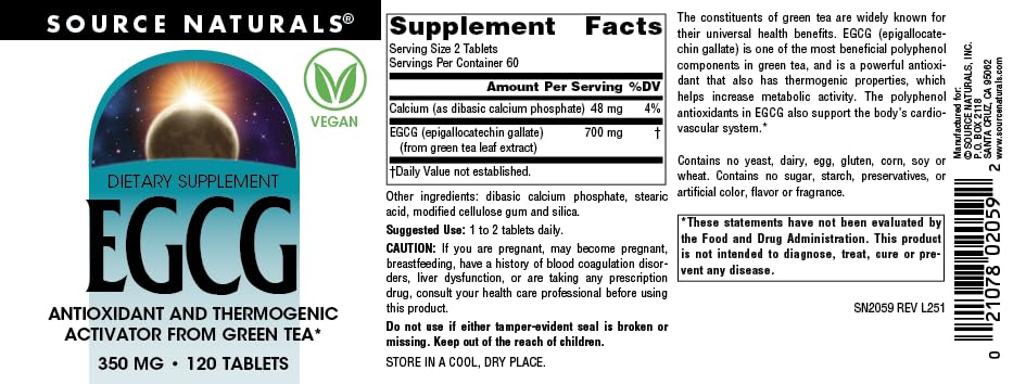 Source Naturals EGCG tablets for wellness