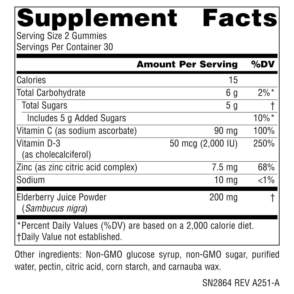 Source Naturals elderberry gummies for cold season