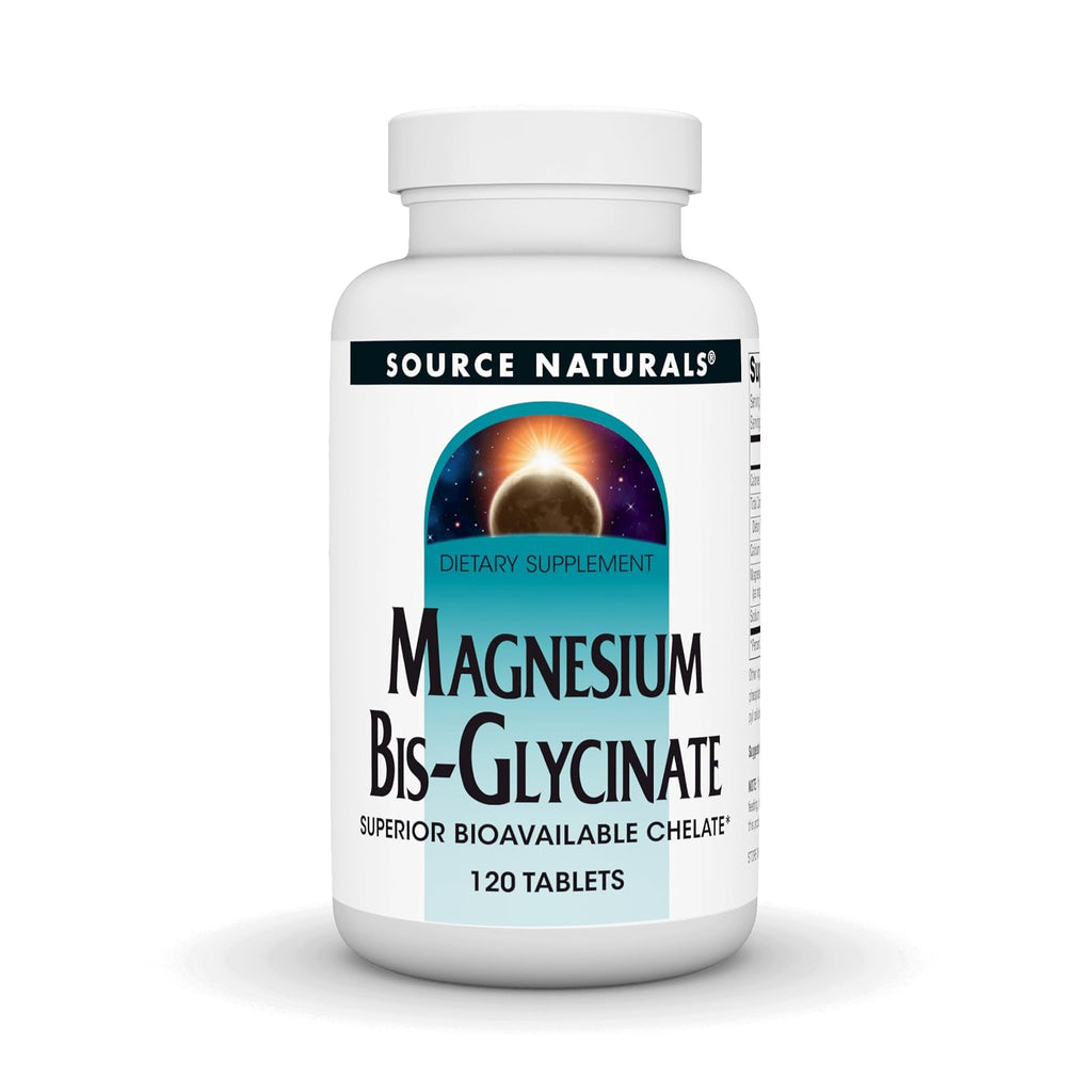 Source Naturals magnesium bis-glycinate tablets