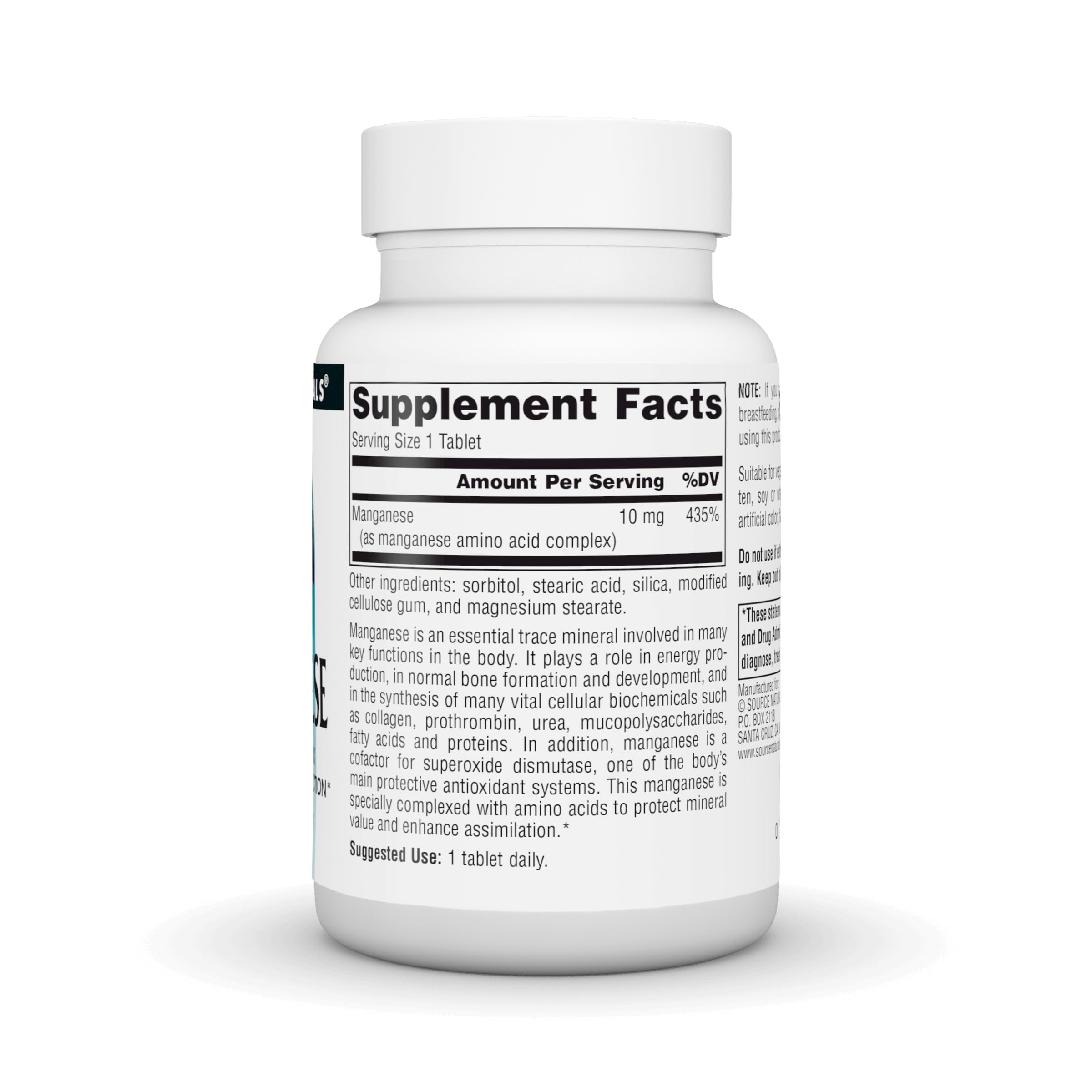 Source Naturals manganese for daily wellness