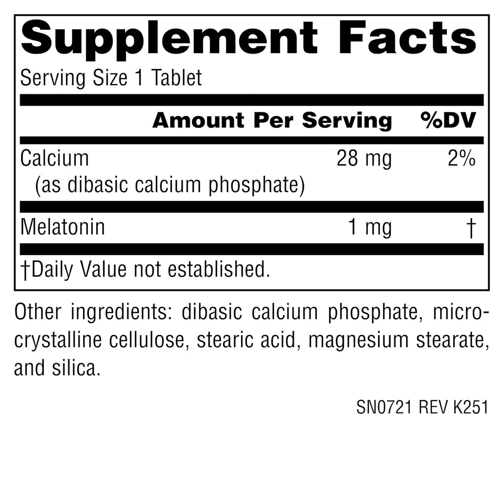 Source Naturals melatonin 1 mg dosage