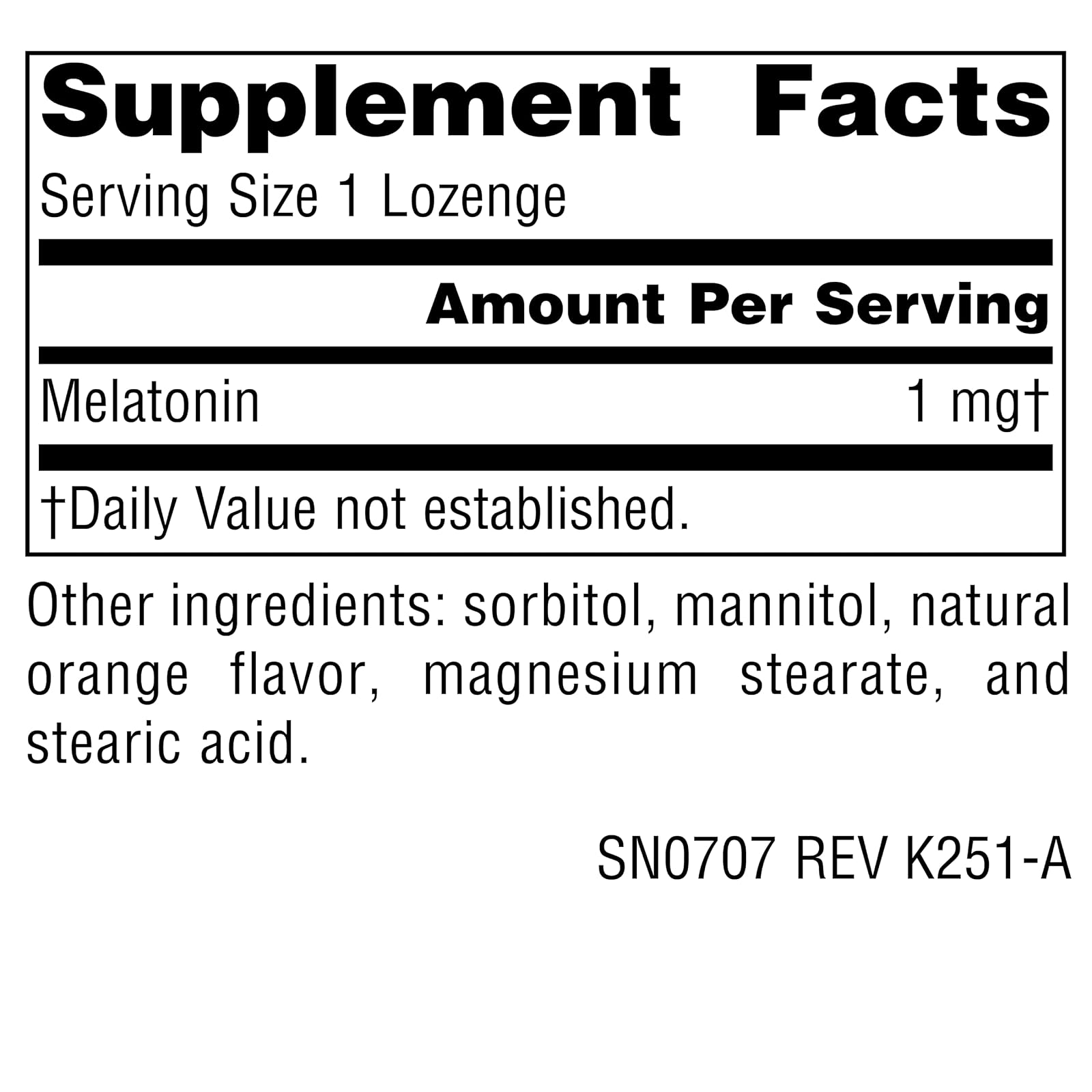 Source Naturals melatonin 1 mg
