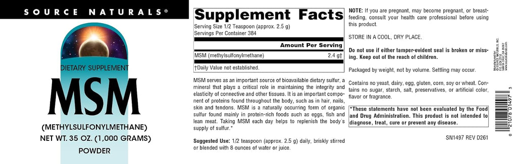 source naturals msm for enhanced mobility