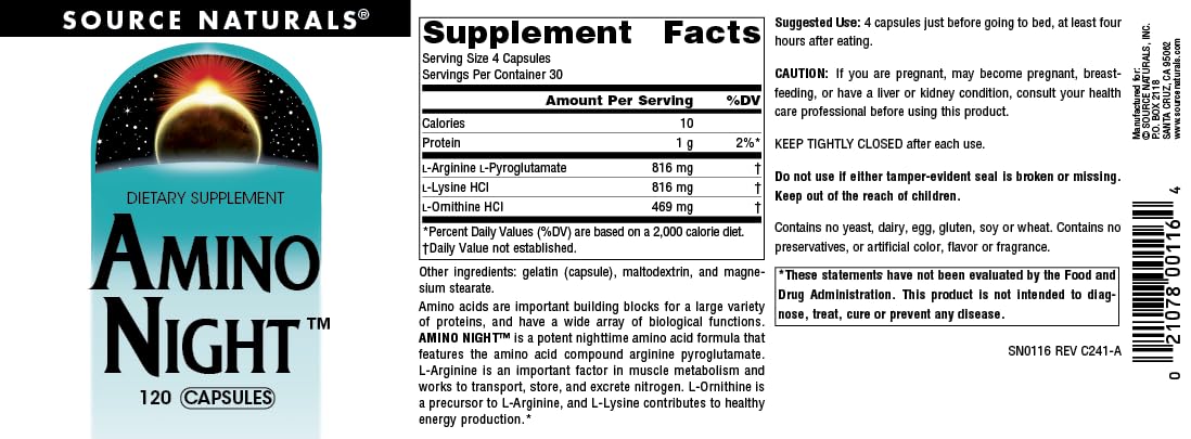 Source Naturals nighttime amino support