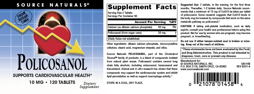Source Naturals Policosanol energy and vitality boost