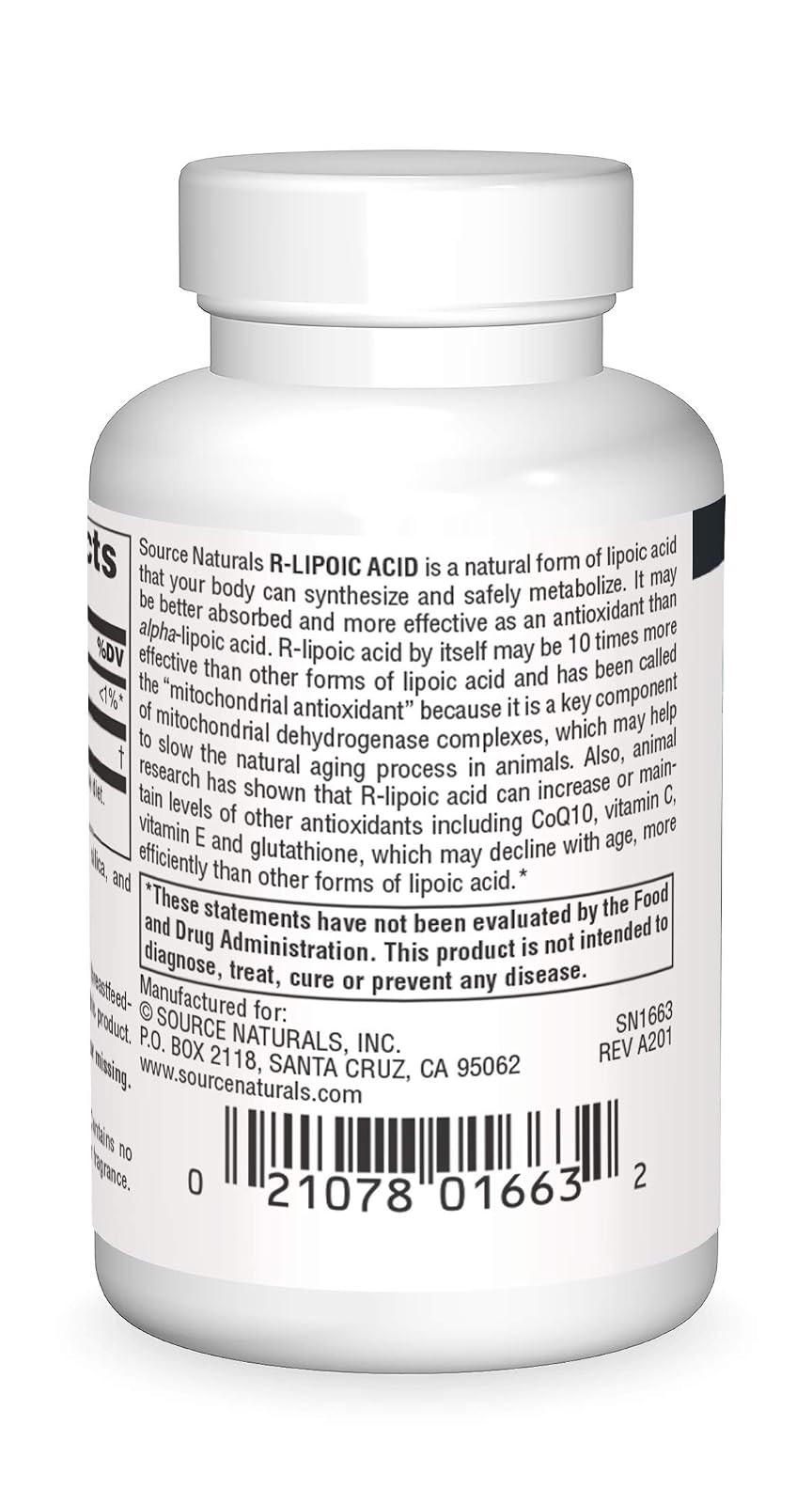 Source Naturals R-Lipoic Acid tablets