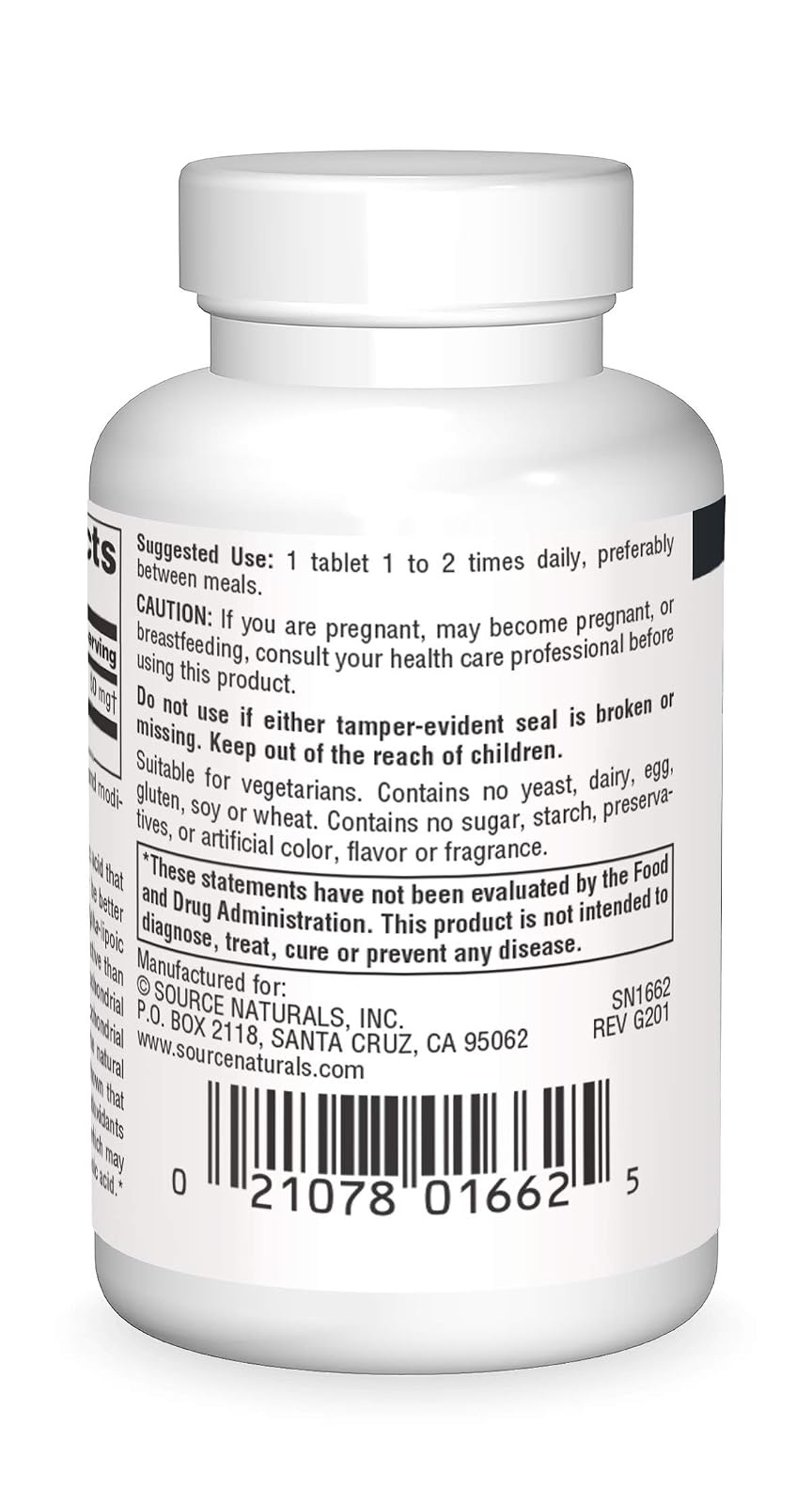 Source Naturals R-Lipoic Acid tablets