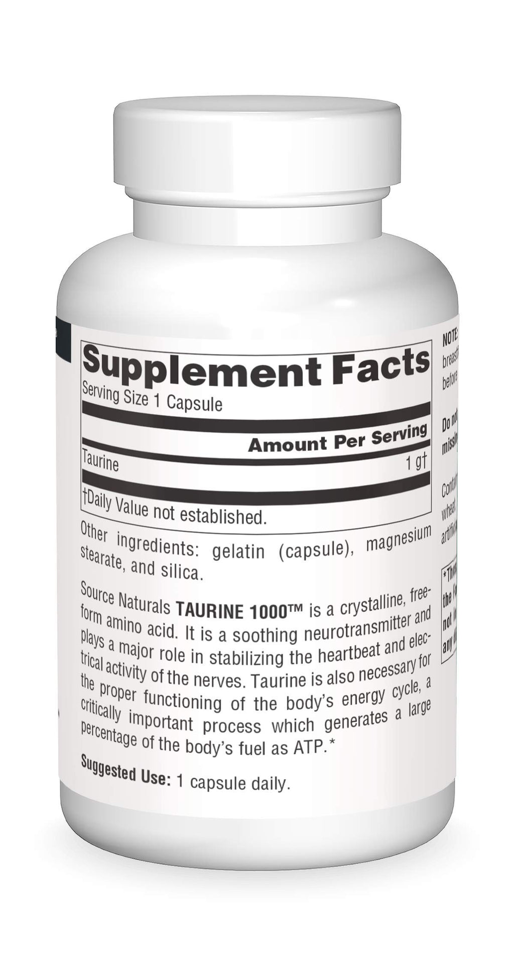Source Naturals taurine for overall wellness