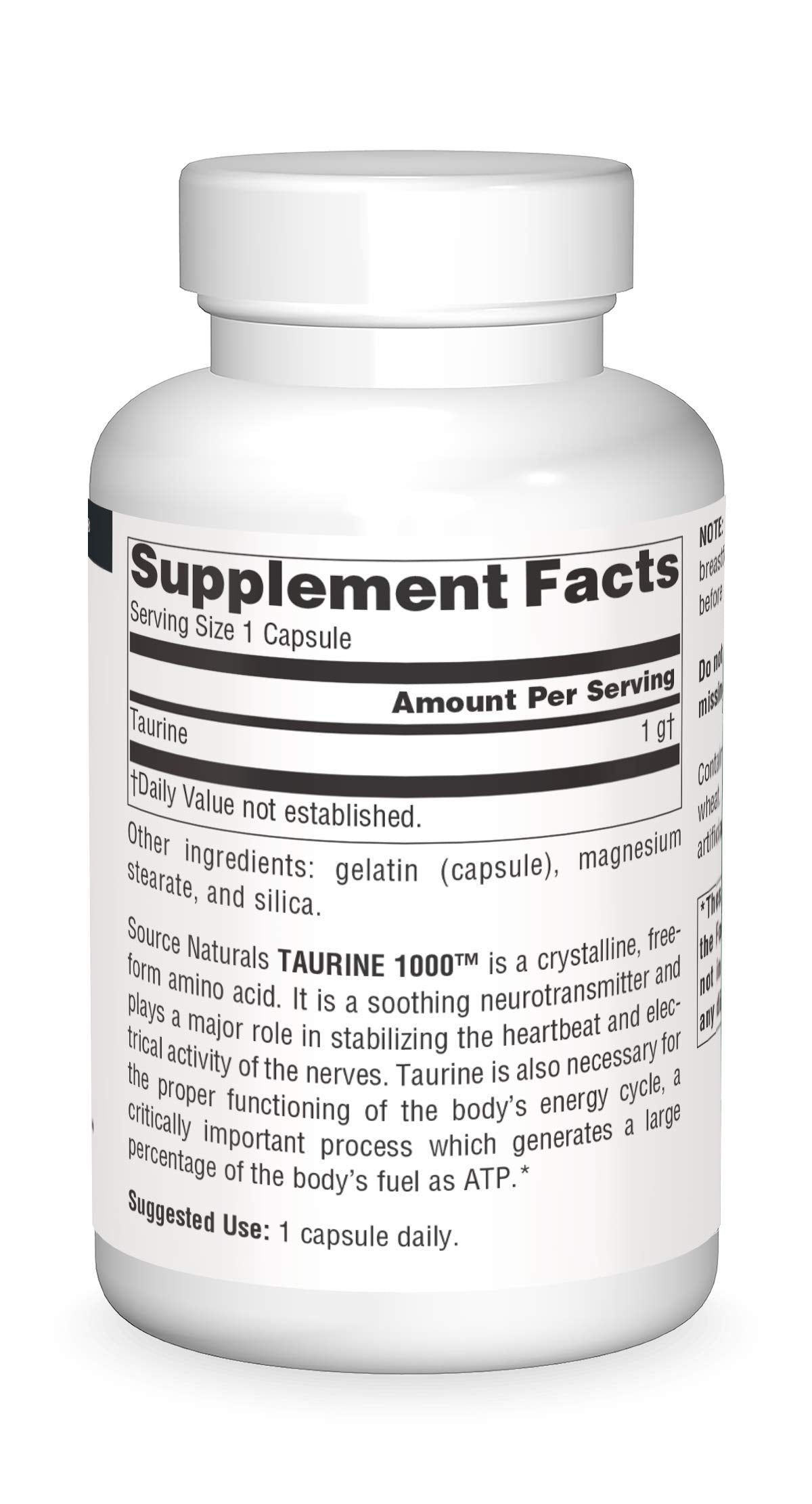 Source Naturals taurine for overall wellness