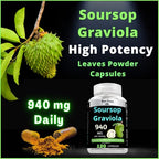 Soursop 940 mg for immune support