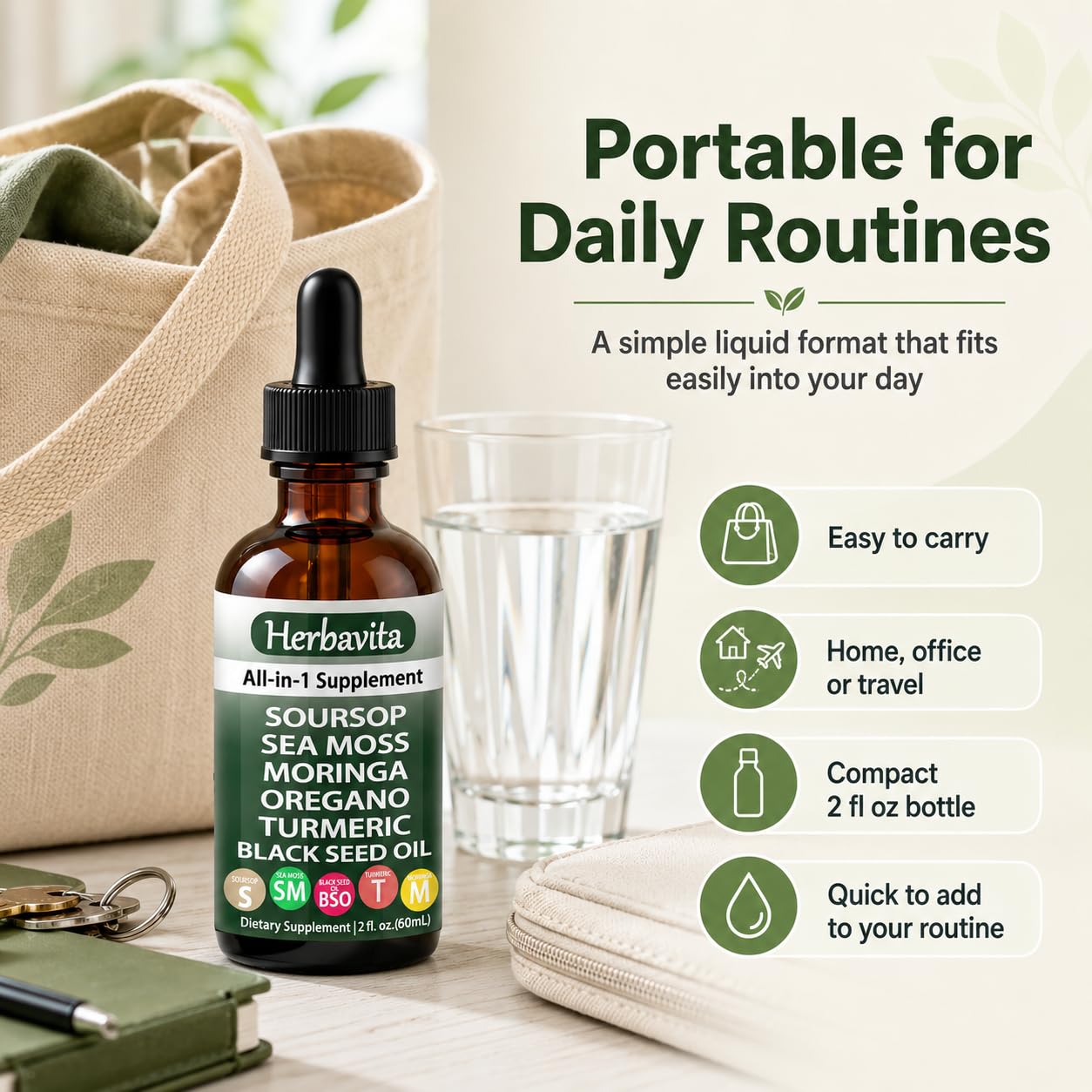 Soursop antioxidant drops for vitality