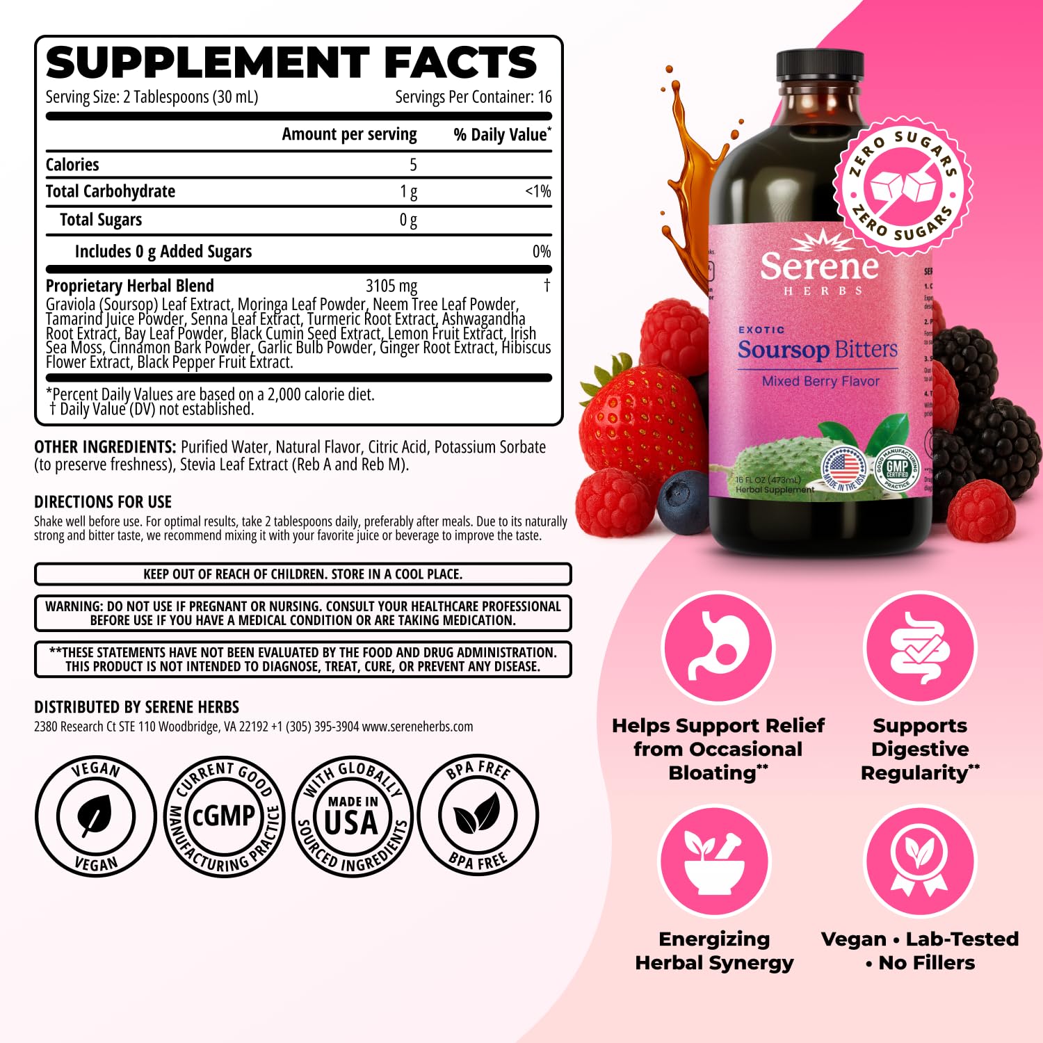 Soursop bitters for digestive health