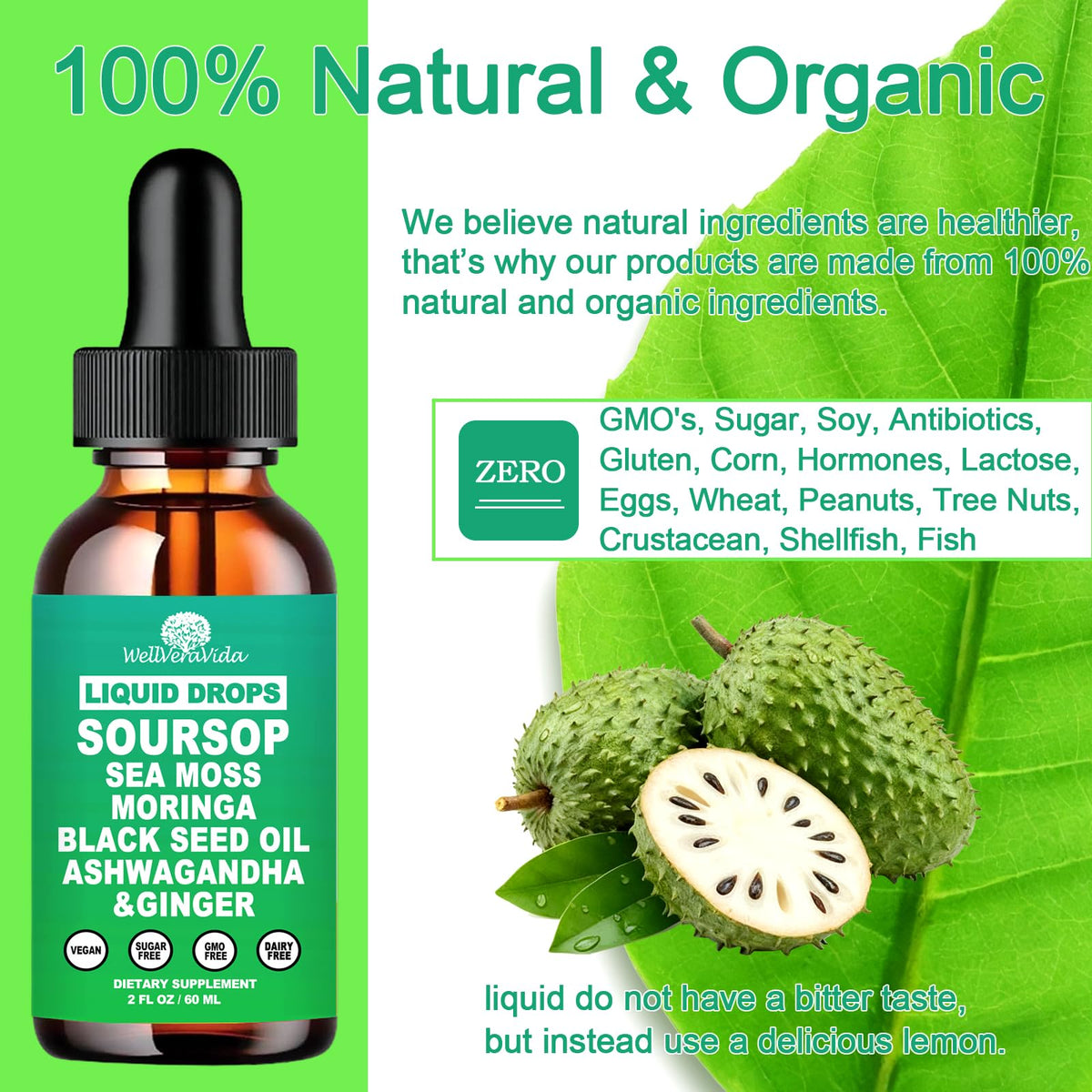 Soursop bitters for immune support