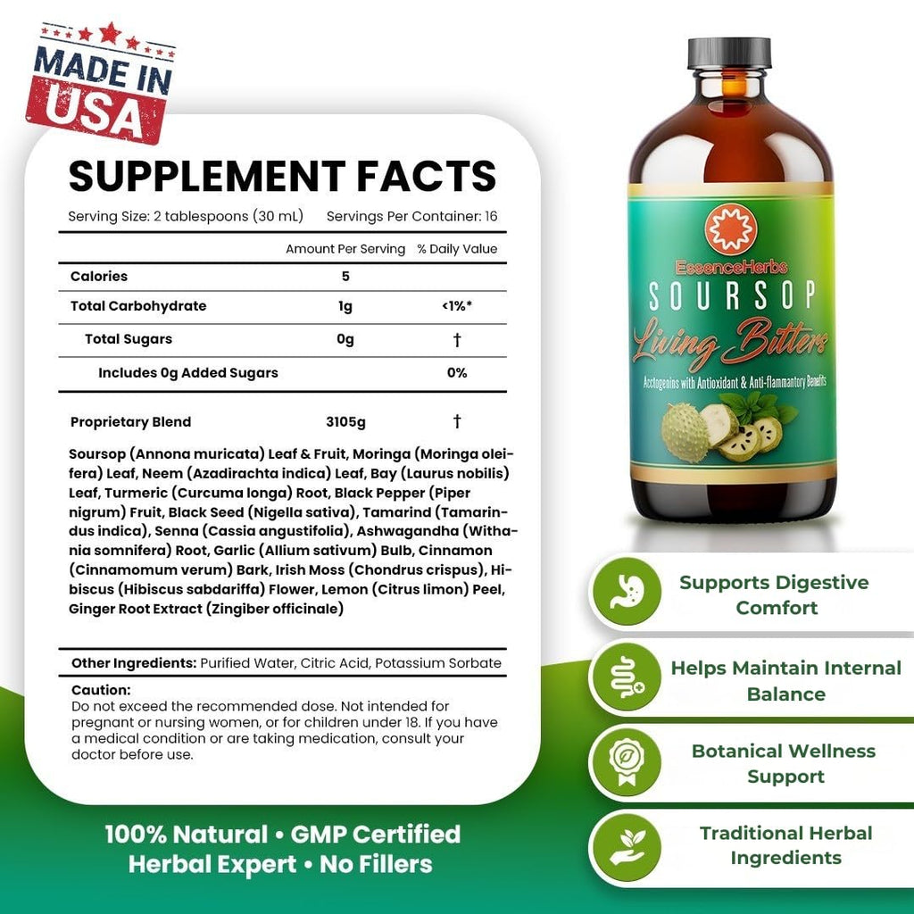 Soursop bitters for natural wellness