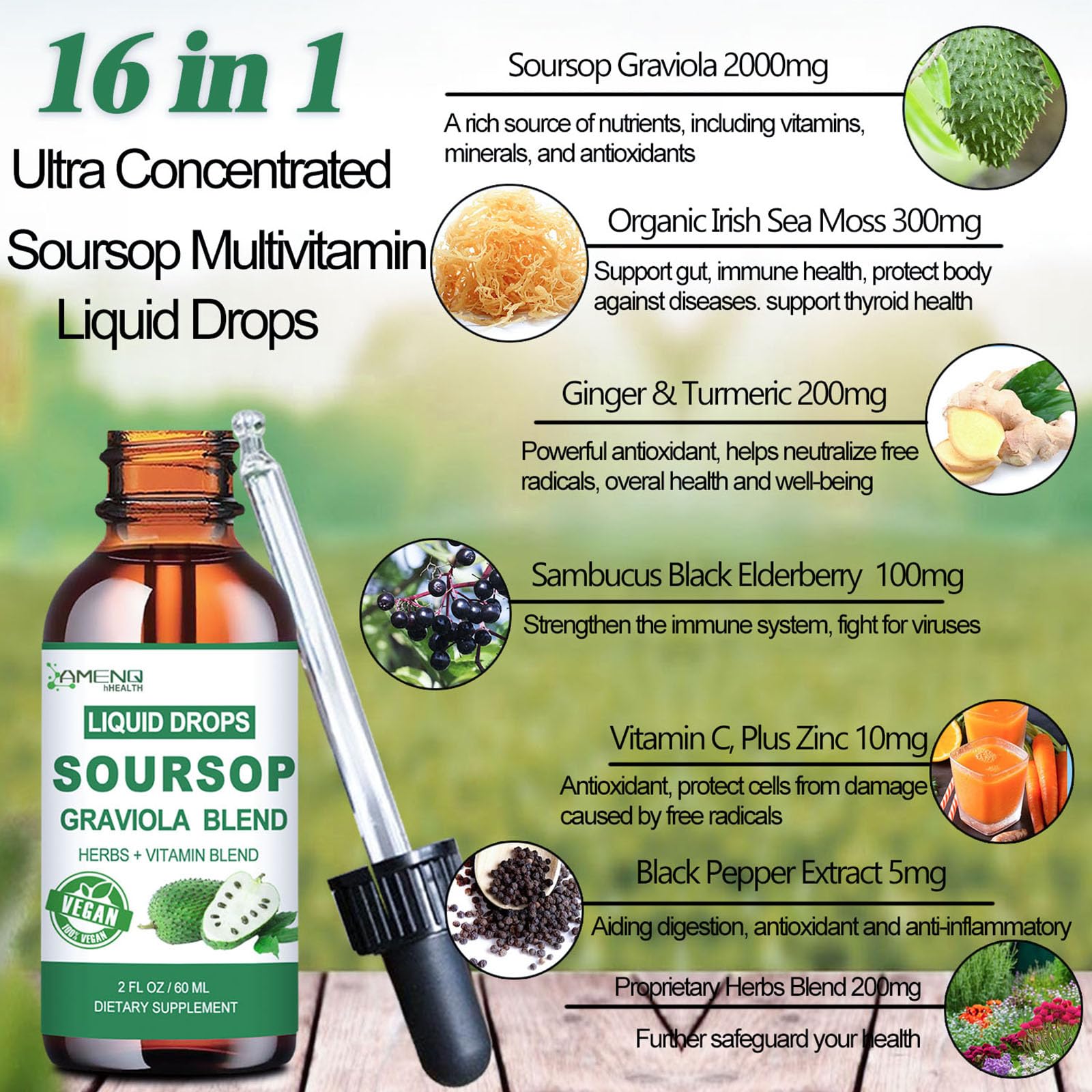 Soursop bitters for overall health