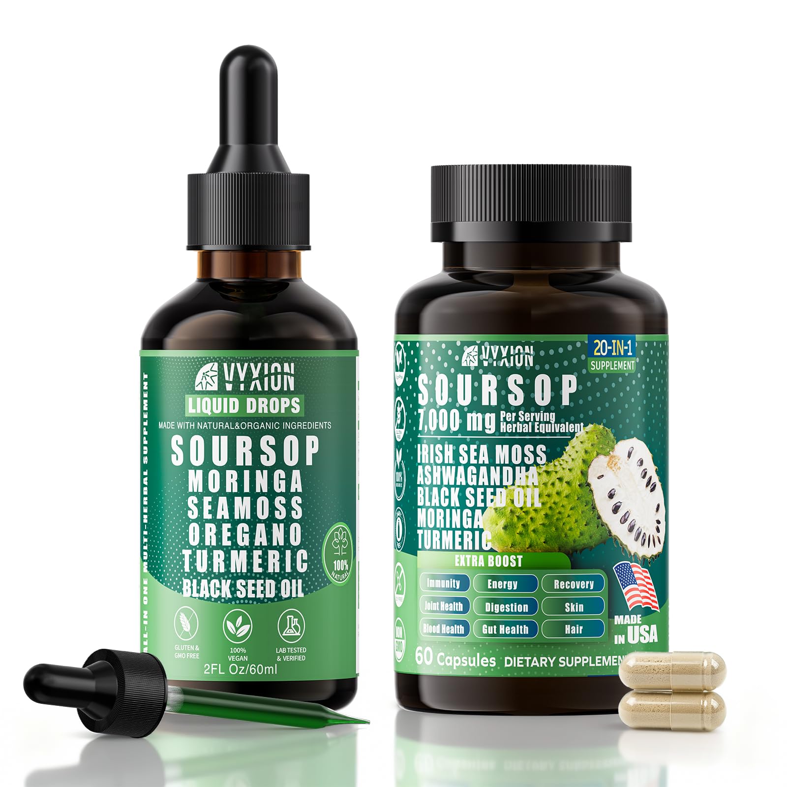 Soursop bitters liquid and capsules