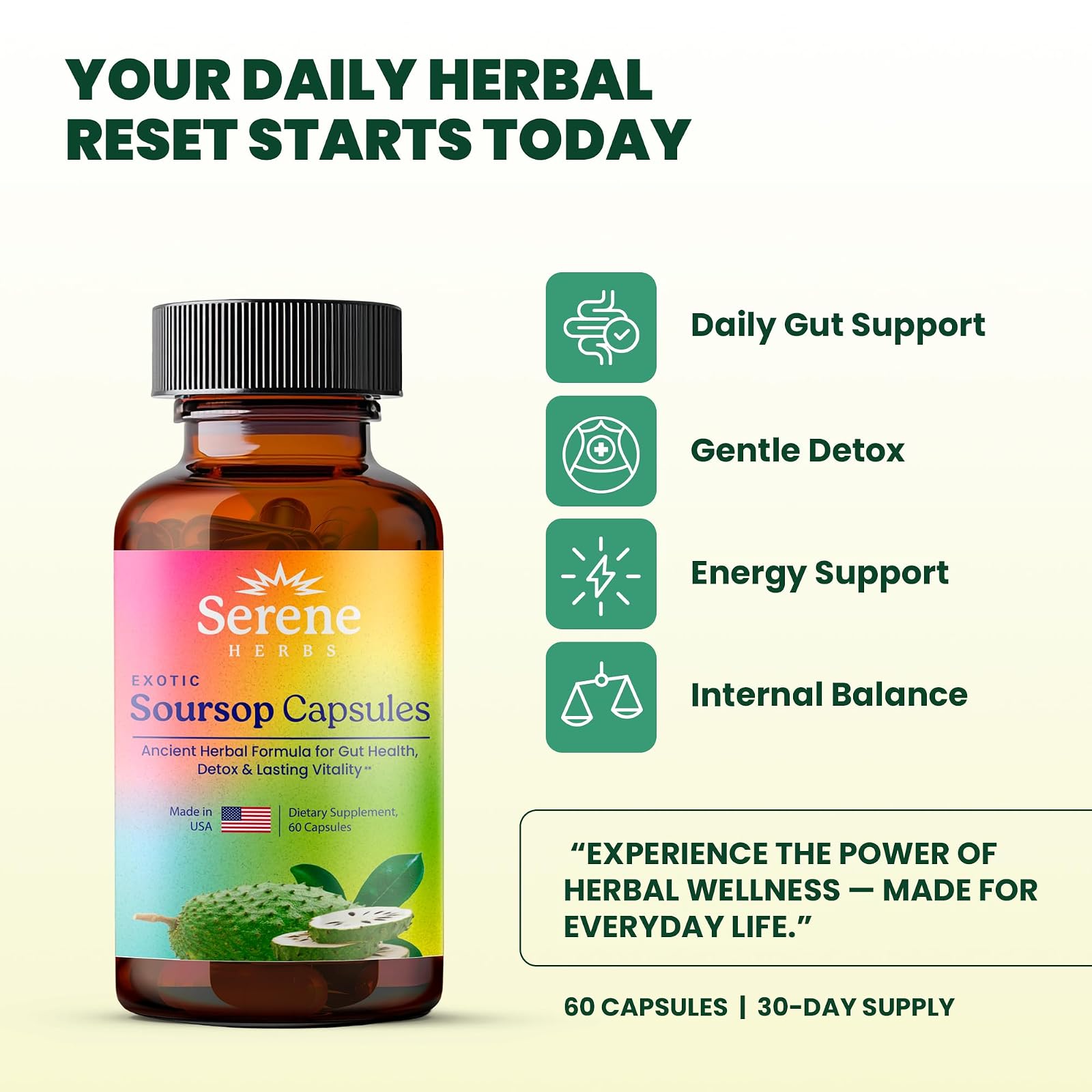 Soursop capsules for immune support