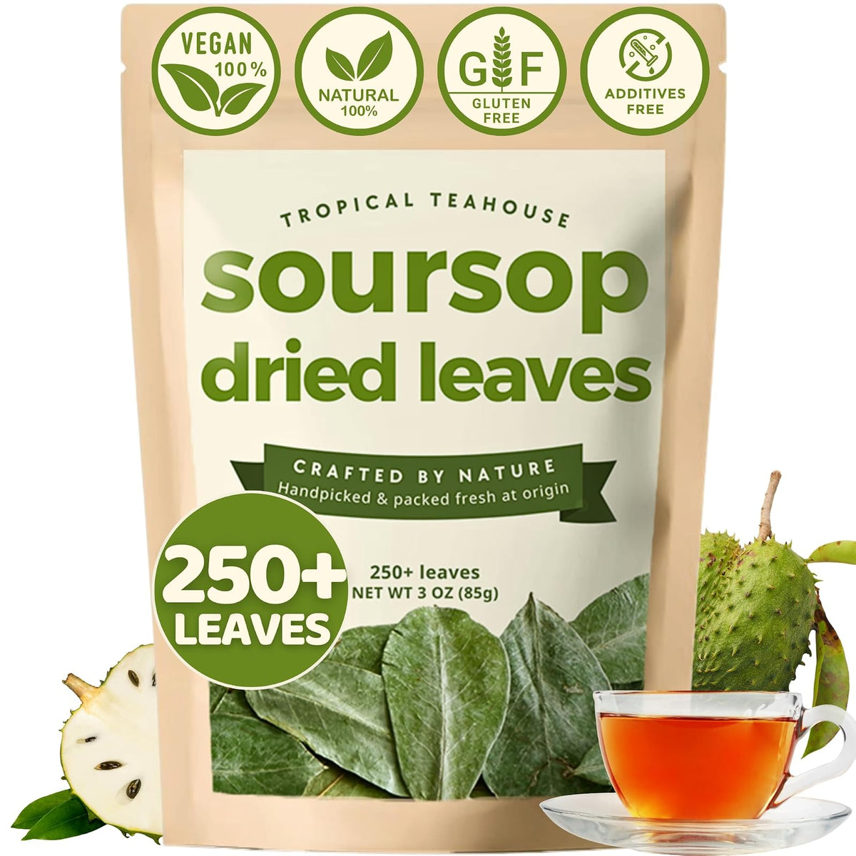 soursop dried leaves herbal tea