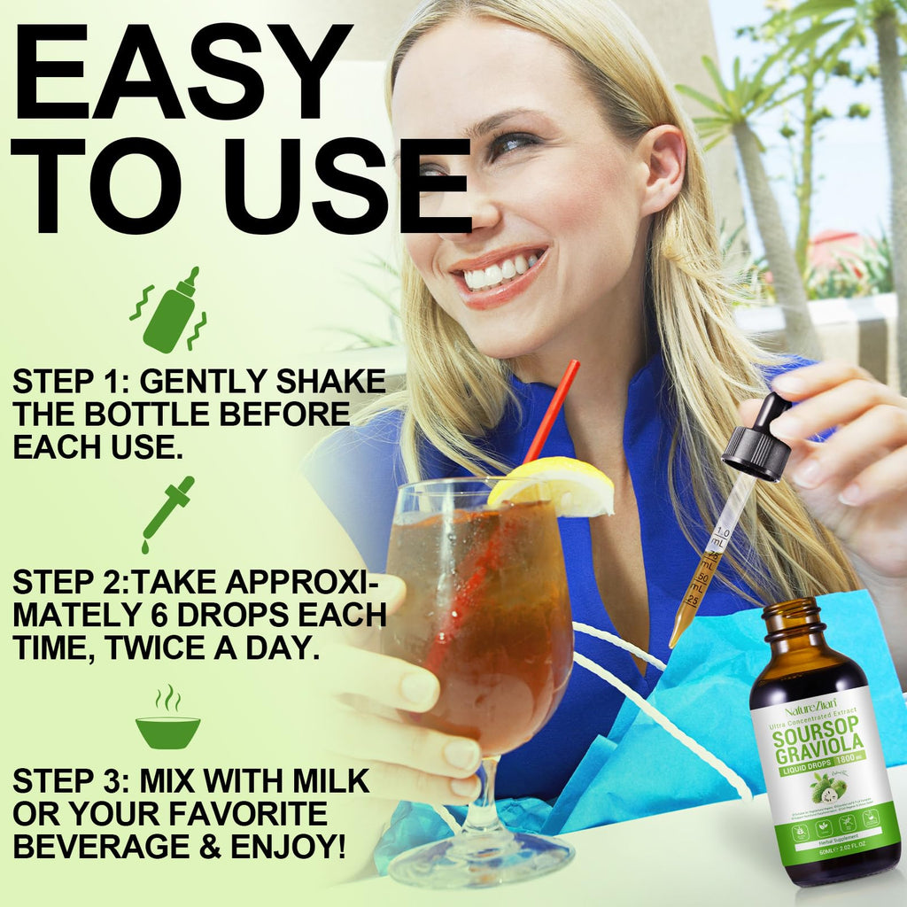 Soursop drops for immune support