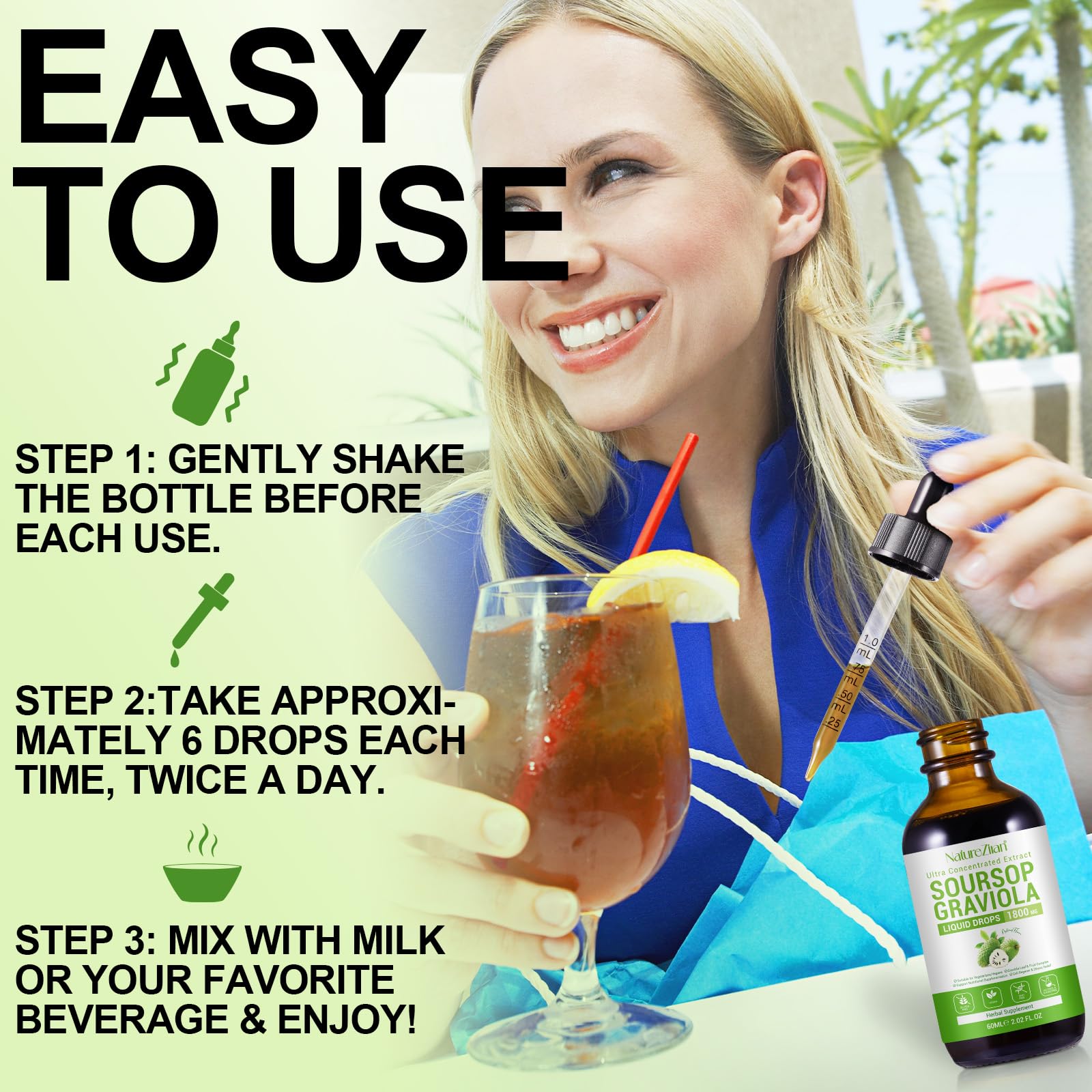 Soursop drops for immune support