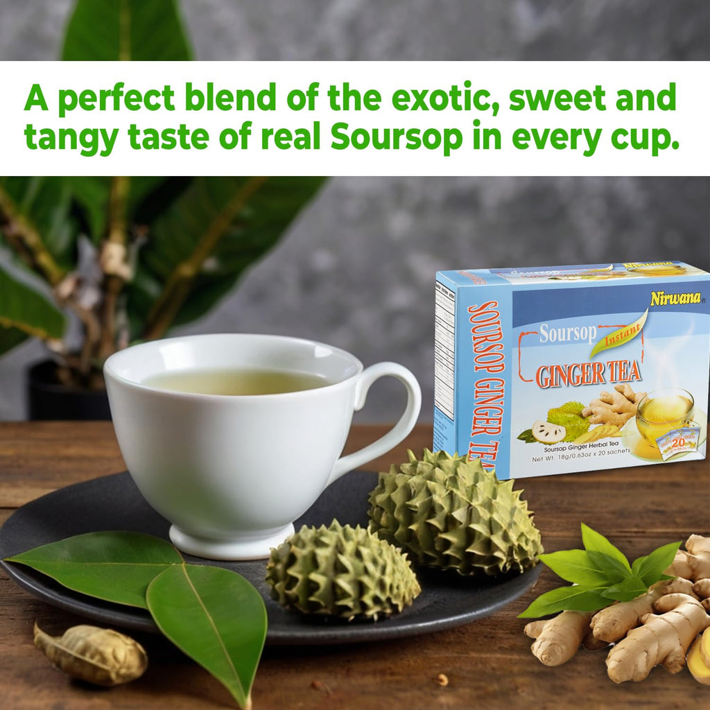 Soursop ginger tea convenient sachets