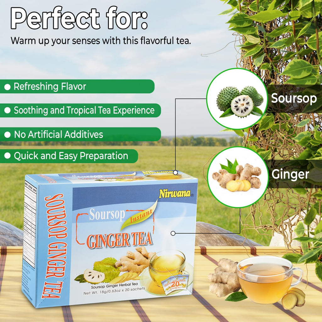 Soursop ginger tea for digestion support