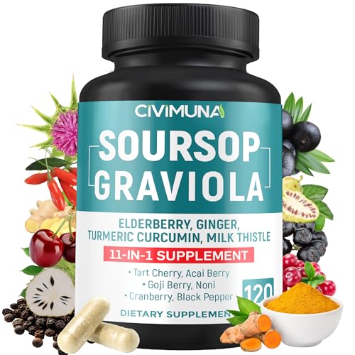 Soursop Graviola capsules for wellness